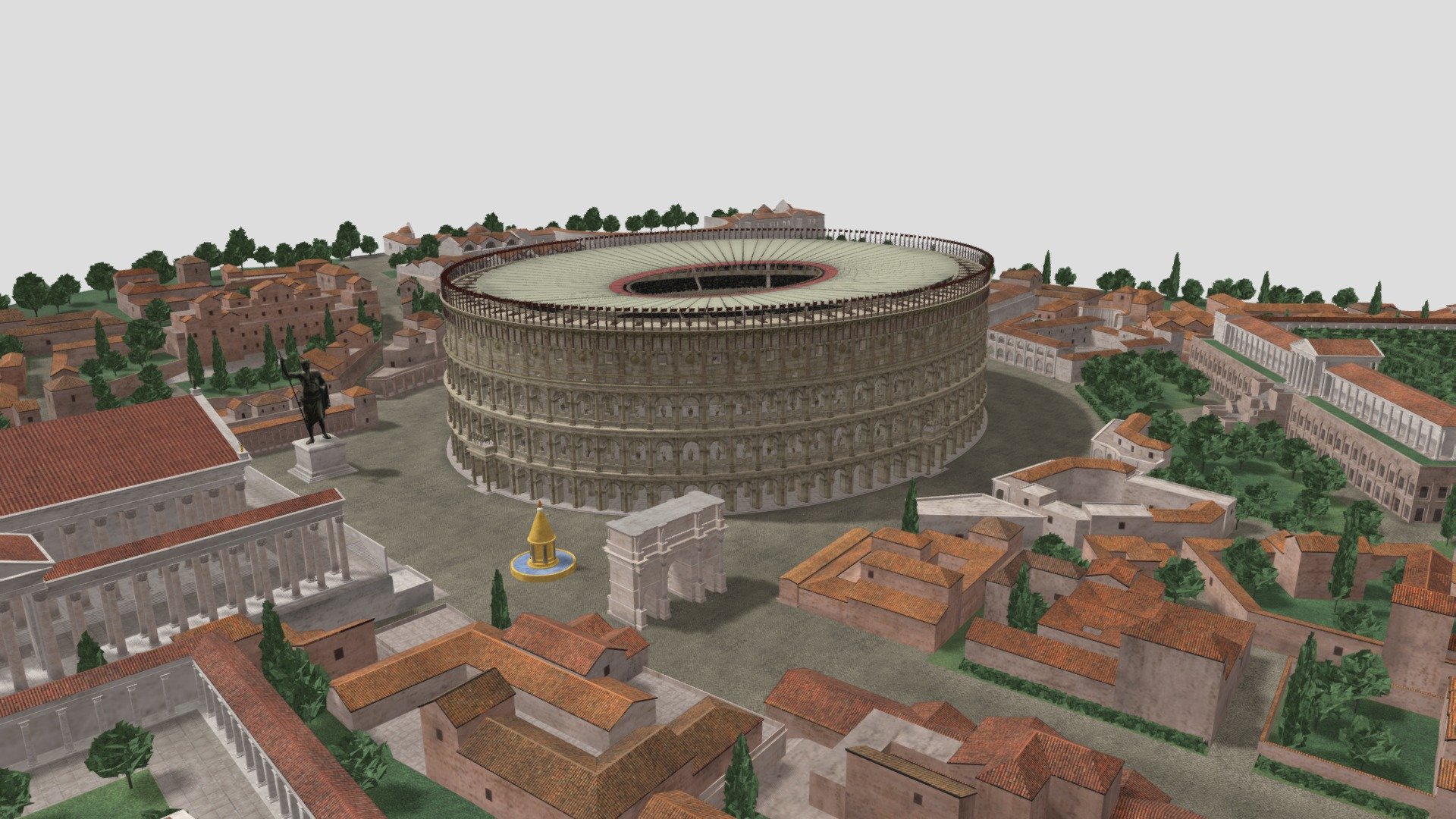 Roman Colosseum High detailed - OPEN3DSEA