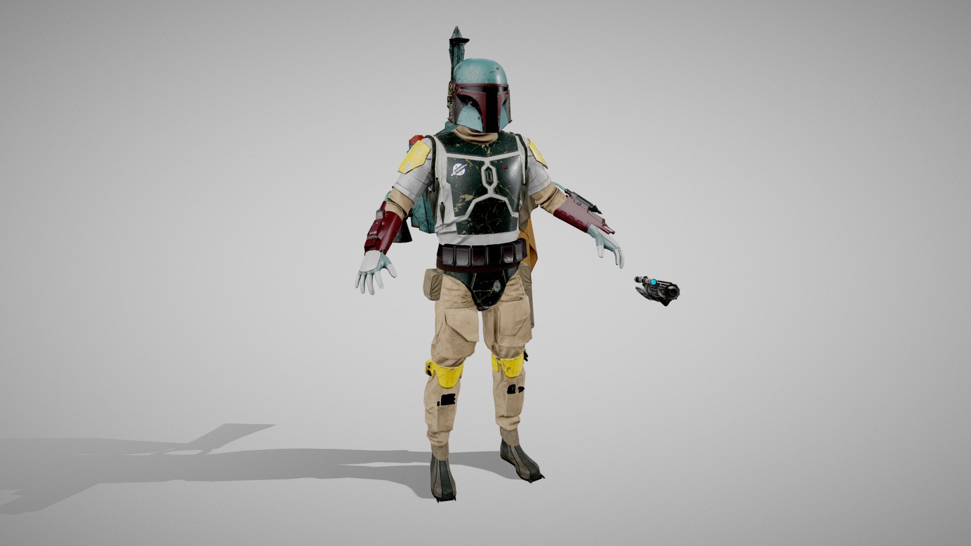 Star Wars Bobba Fett 3D Model Download - Game Ready Asset | Open3DSea