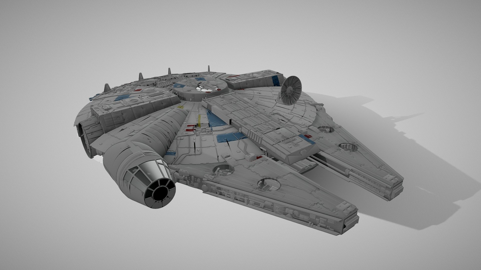 Star Wars Millennium Falcon Space Ship - OPEN3DSEA