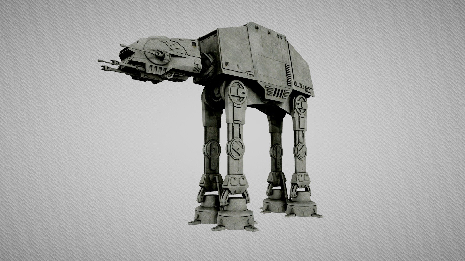 StarWars AT-AT Walker 3D Model Download - Game Ready Asset | Open3DSea