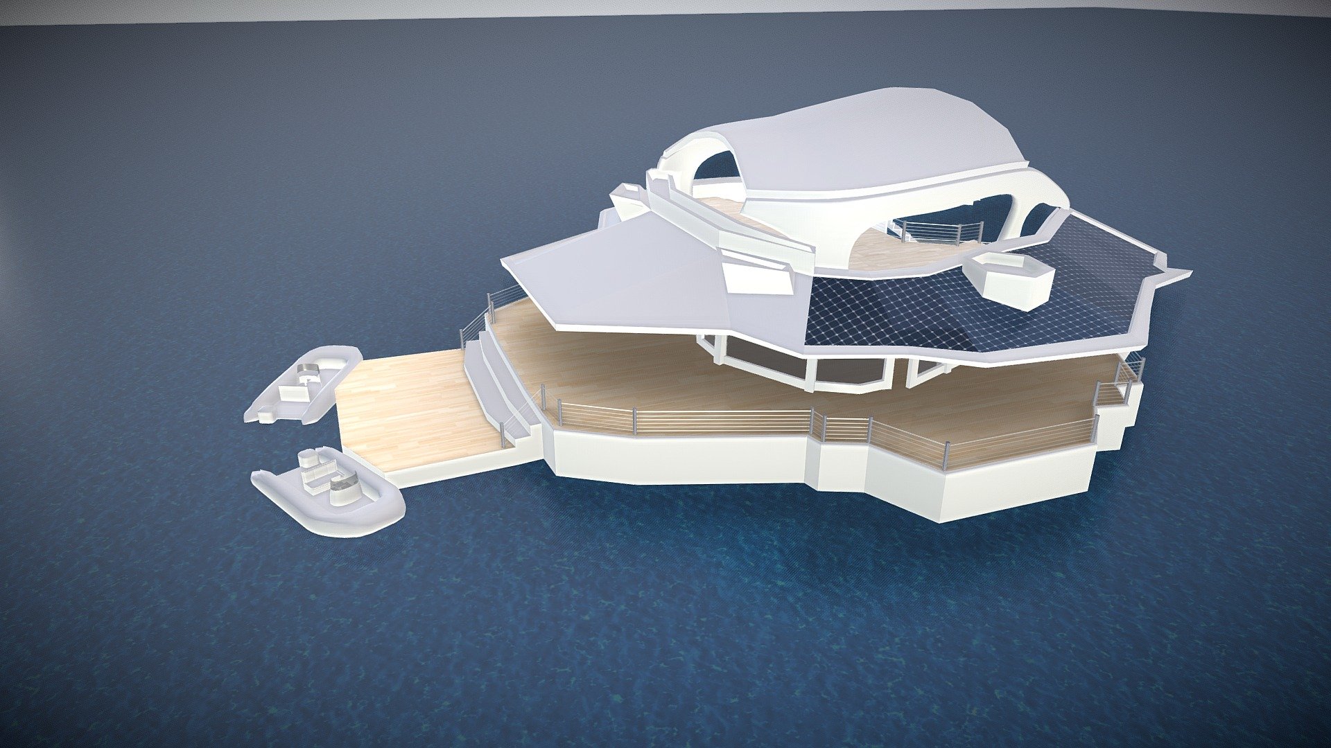 Sosra Floating Island Yatch - OPEN3DSEA