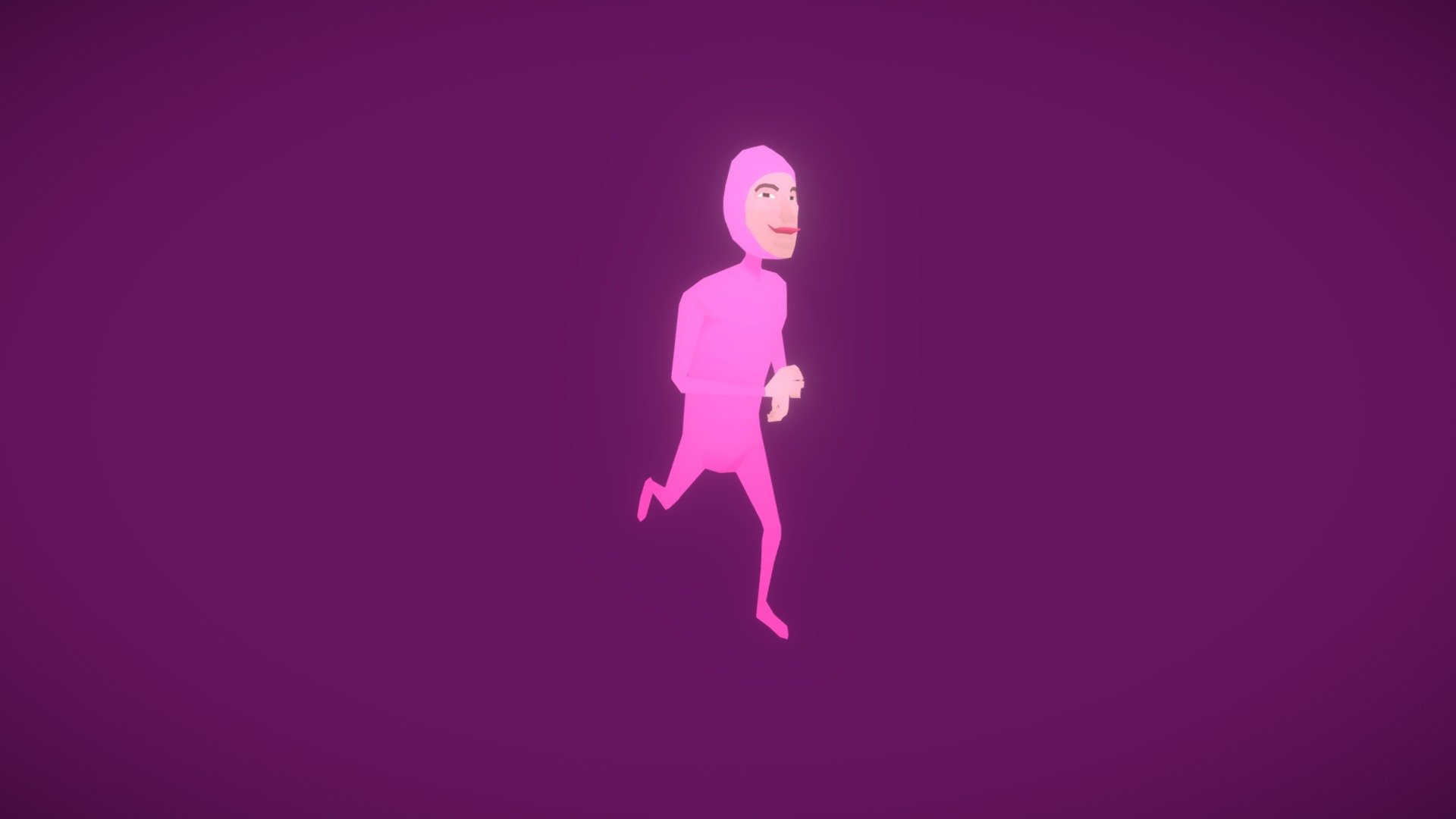 Filthy Guy (pink guy filthy frank tv) lowpoly - OPEN3DSEA