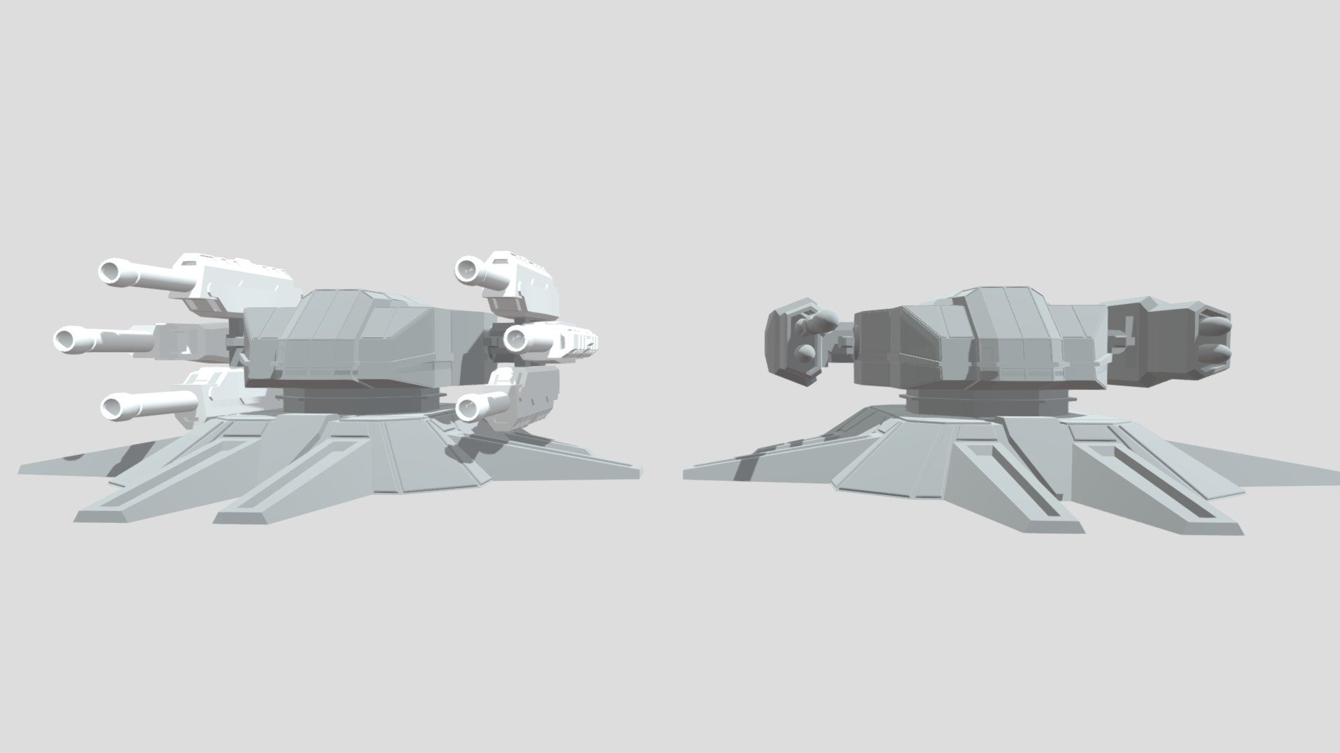 Space Battleship Modular Turrets - WIP - OPEN3DSEA