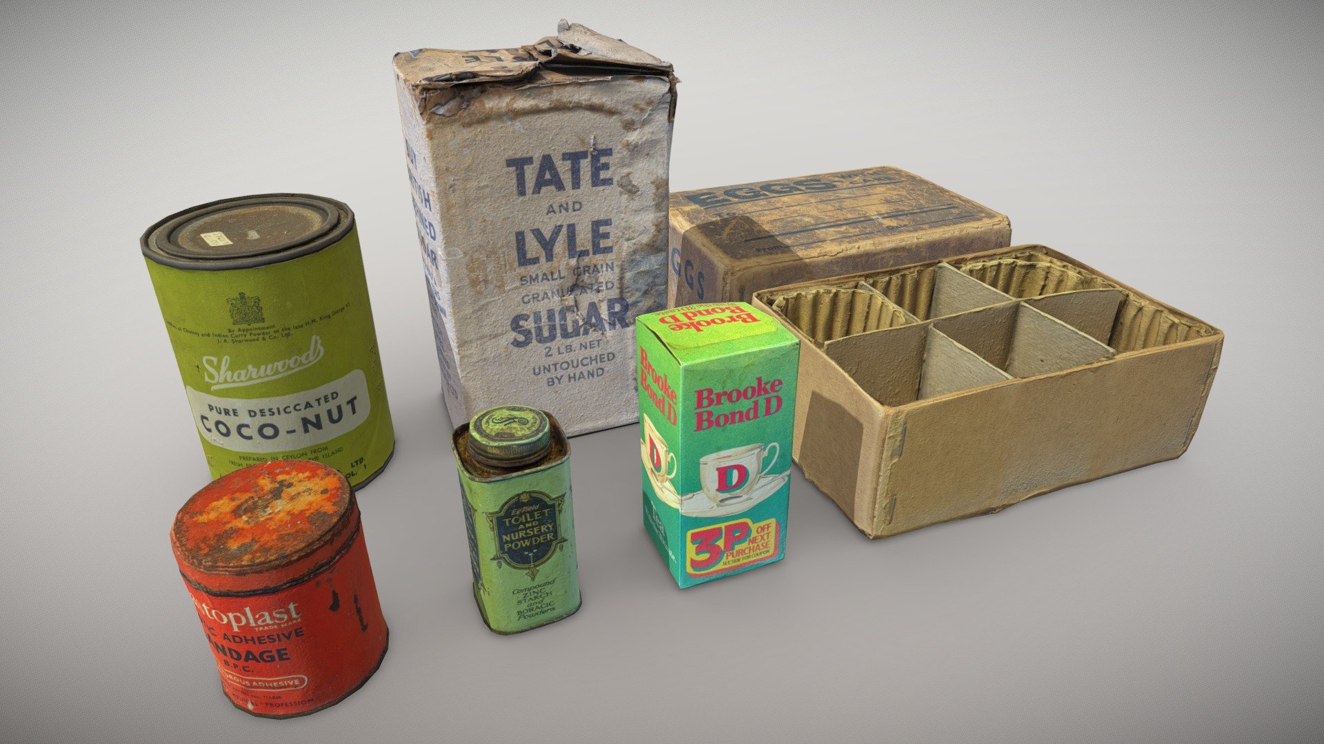 Vintage Food & Containers Collection - OPEN3DSEA