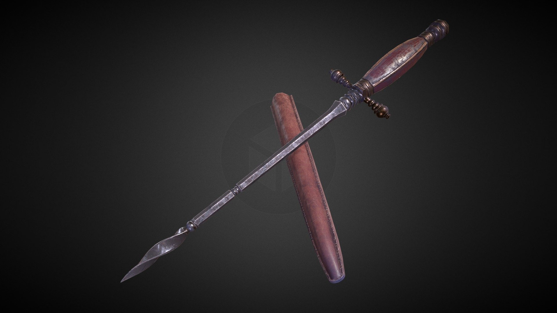 1700s Antique Piercing Dagger - OPEN3DSEA