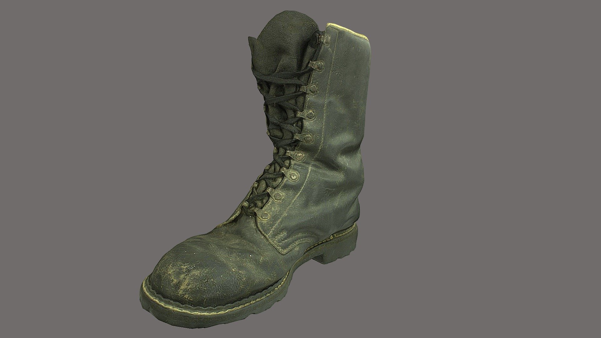 Boot low poly 3D model - OPEN3DSEA