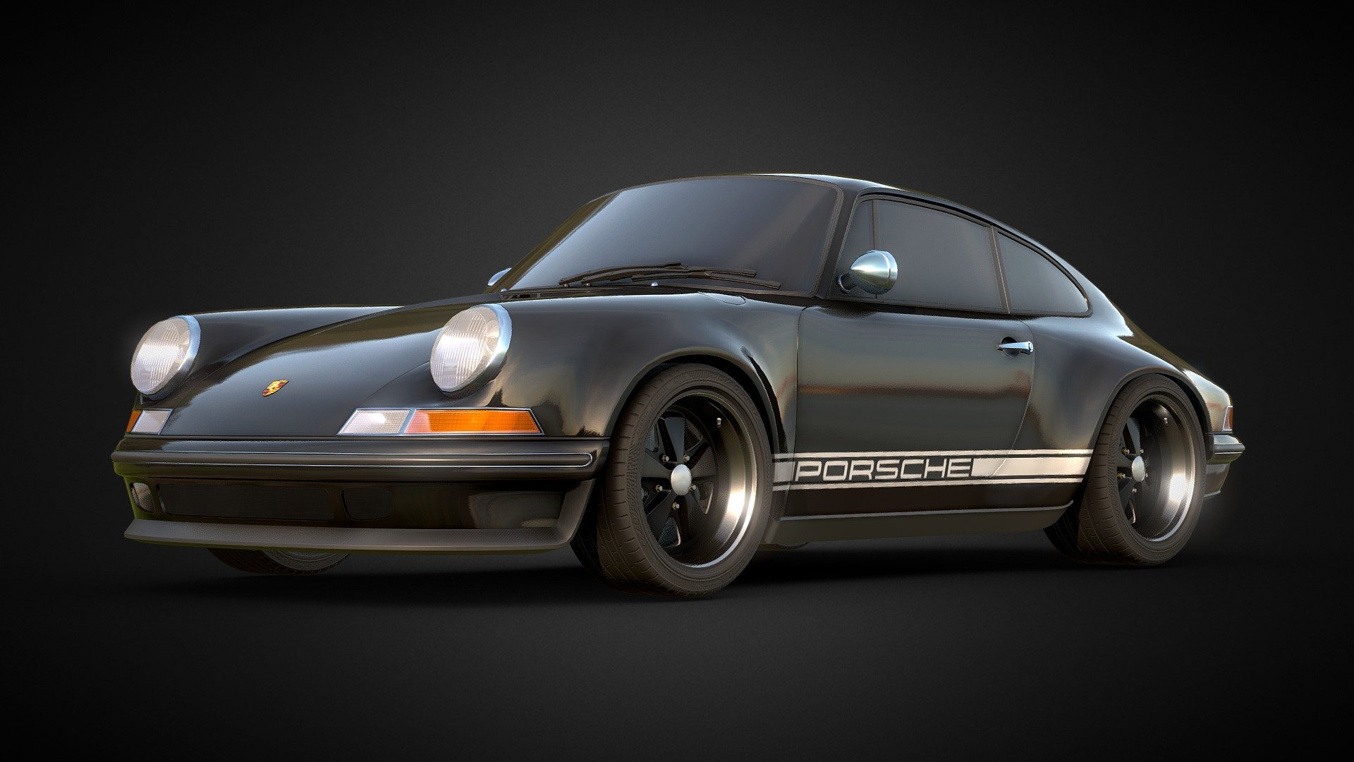 Porsche Singer 911 Turbo 3D Model Download - Game Ready Asset | Open3DSea