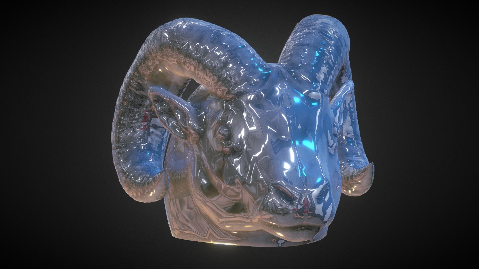 Ram Head - 3d Printable - OPEN3DSEA