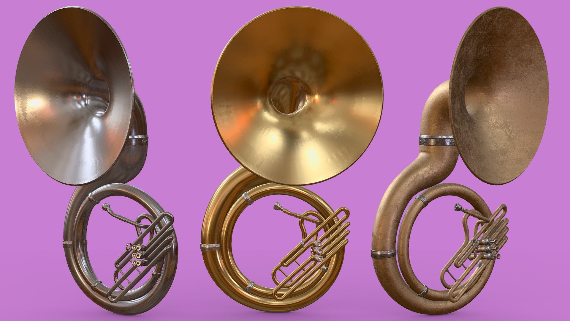 Sousaphone - Brass Instrument - OPEN3DSEA