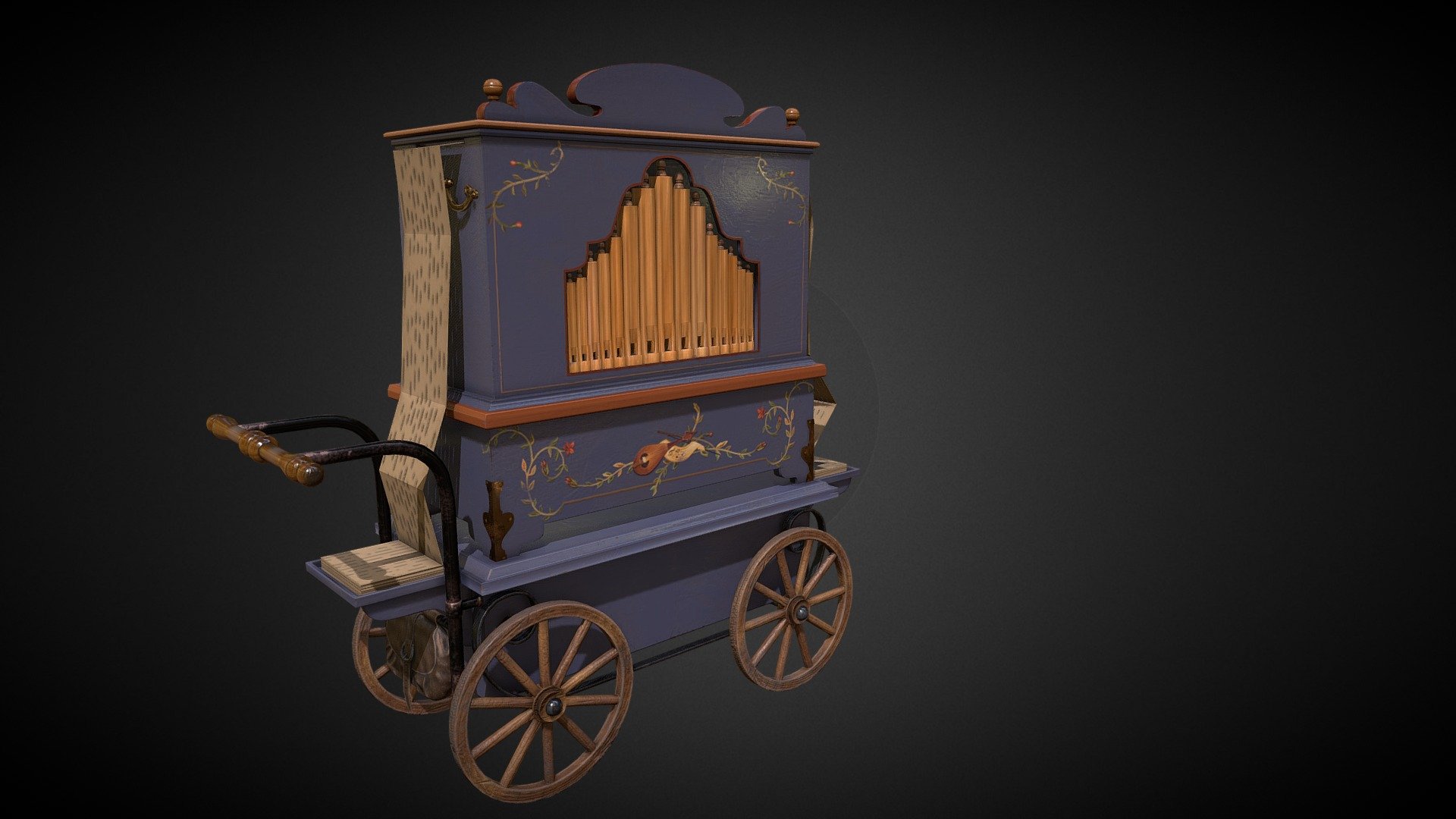 Street organ 3D Model Download - Game Ready Asset | Open3DSea