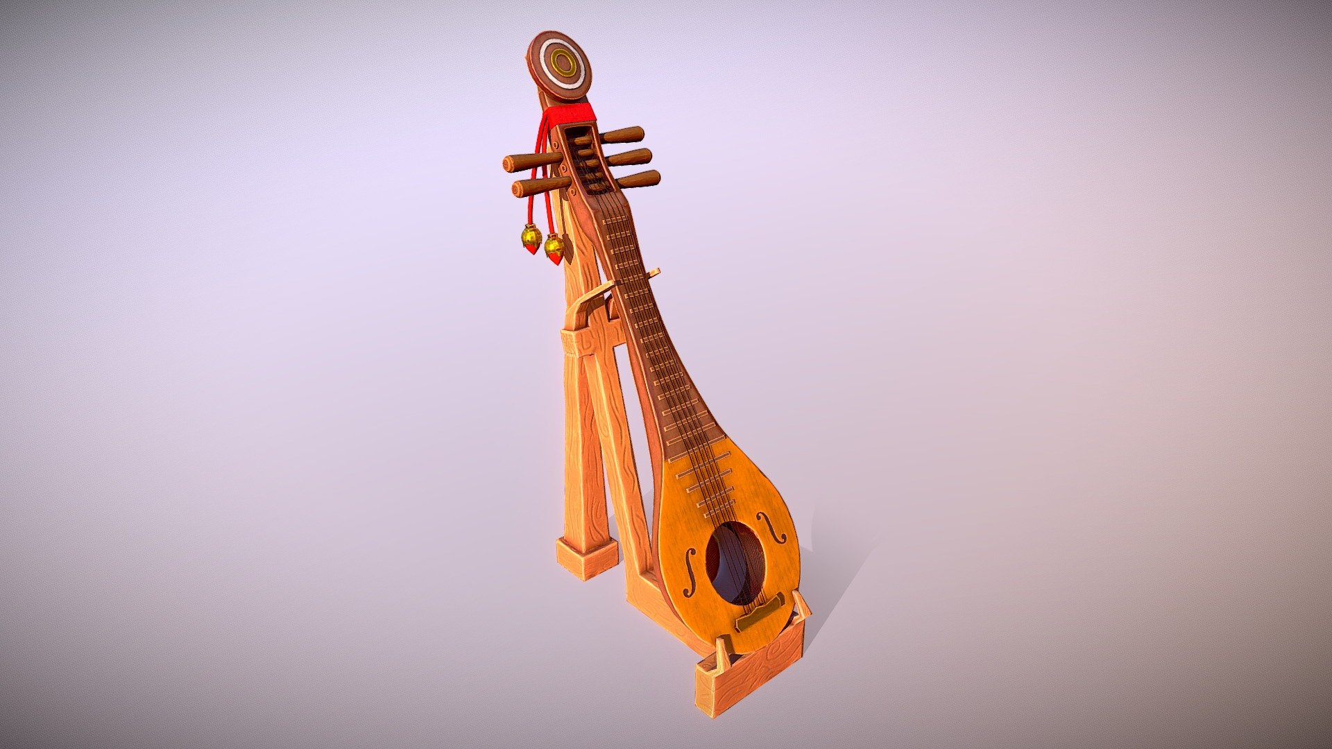 Stylized low poly lute 3D Model Download - Game Ready Asset | Open3DSea