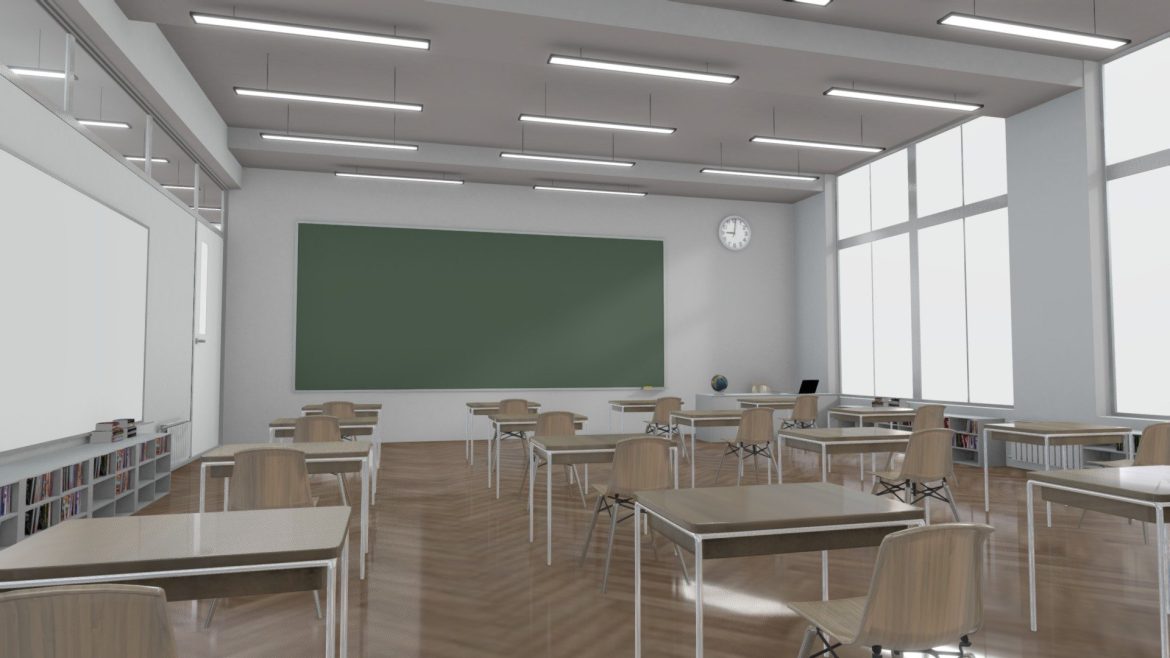 VR ClassRoom Feb 2021 3D Model Download - Game Ready Asset | Open3DSea