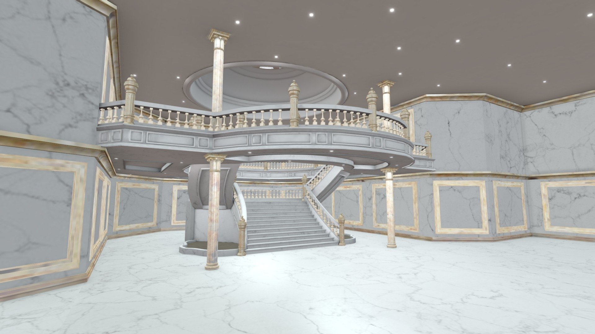 VR Interior Staircase Art Gallery July 2021 - OPEN3DSEA