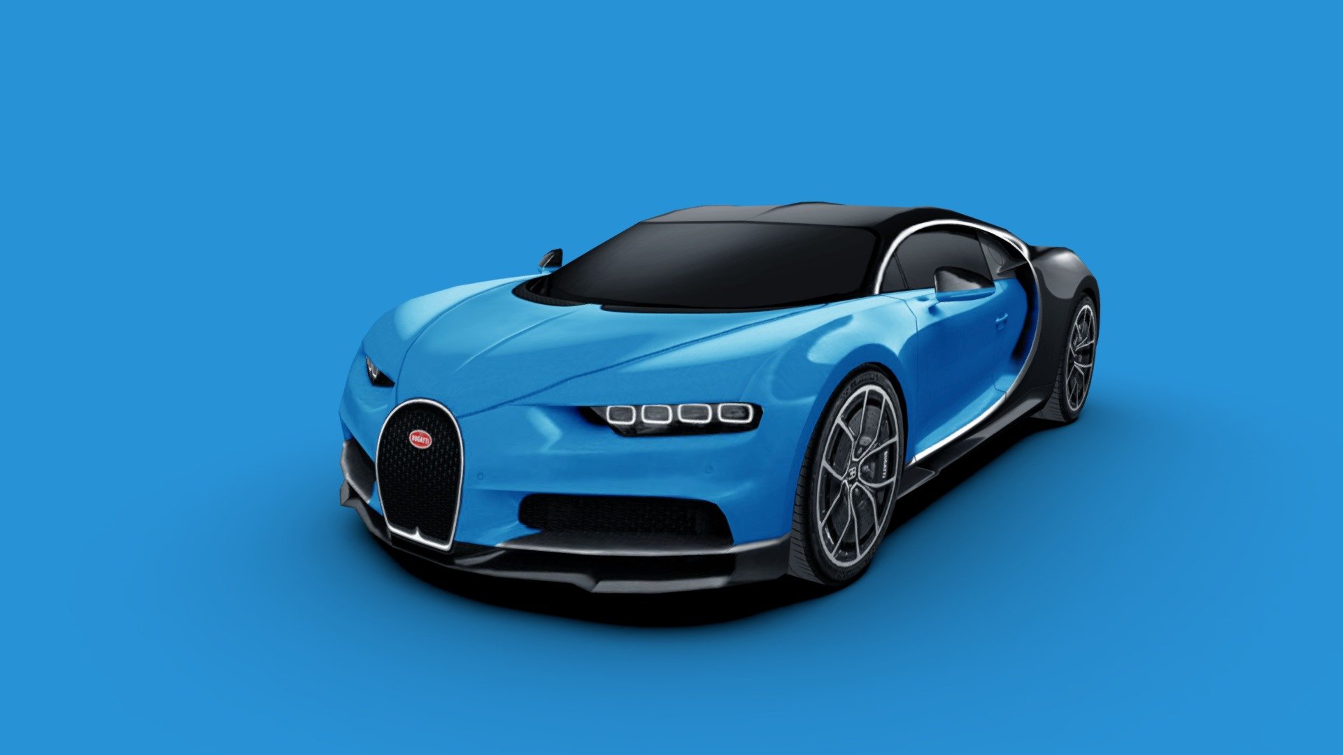 Bugatti Chiron 3D Model Download - Game Ready Asset | Open3DSea