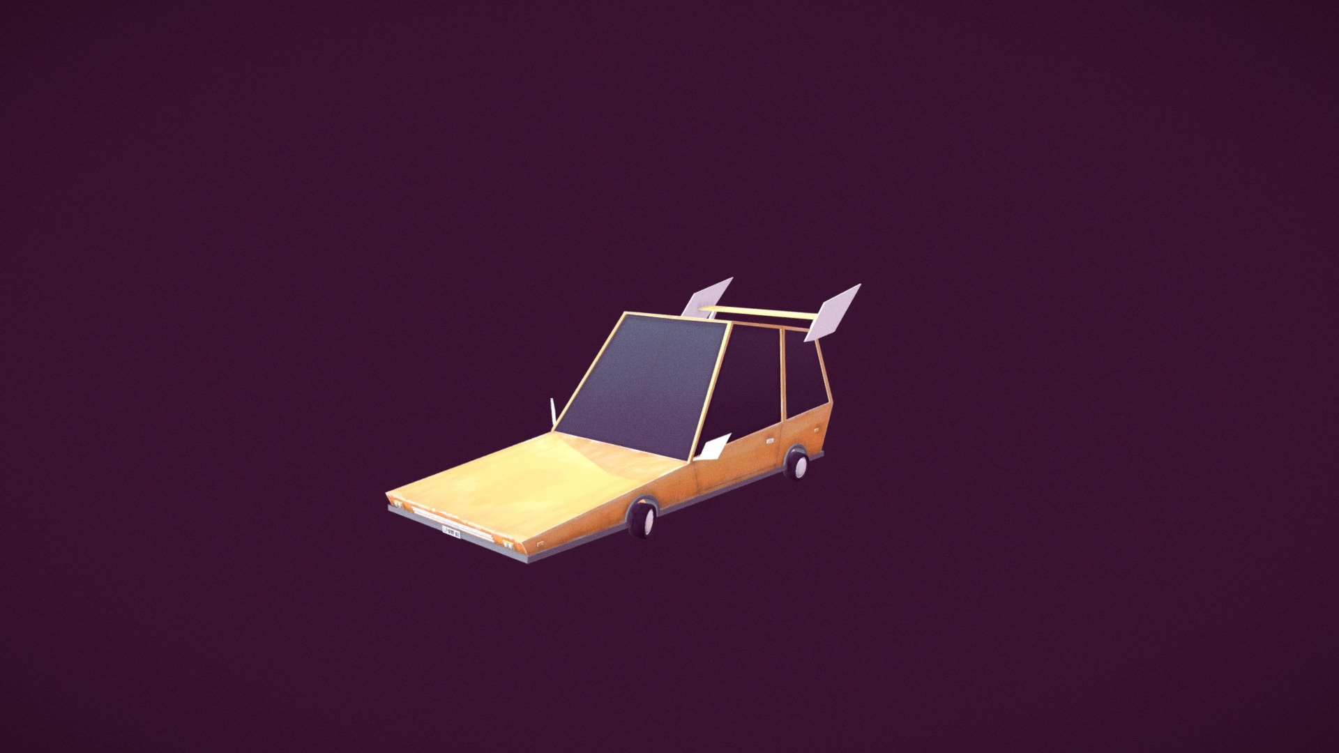 Cartoon Low Poly Car - OPEN3DSEA
