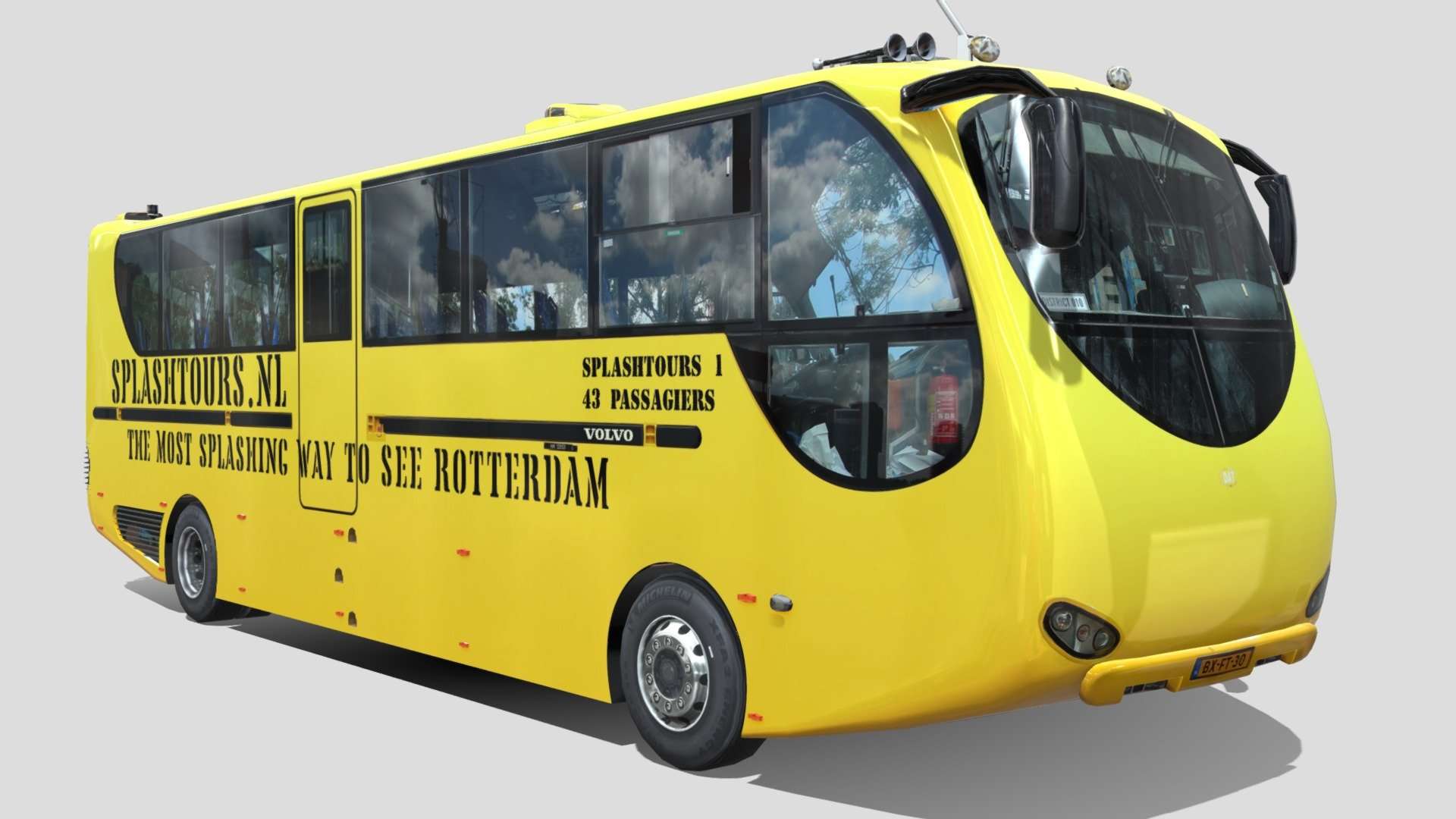 Amphibian splash tours bus - OPEN3DSEA