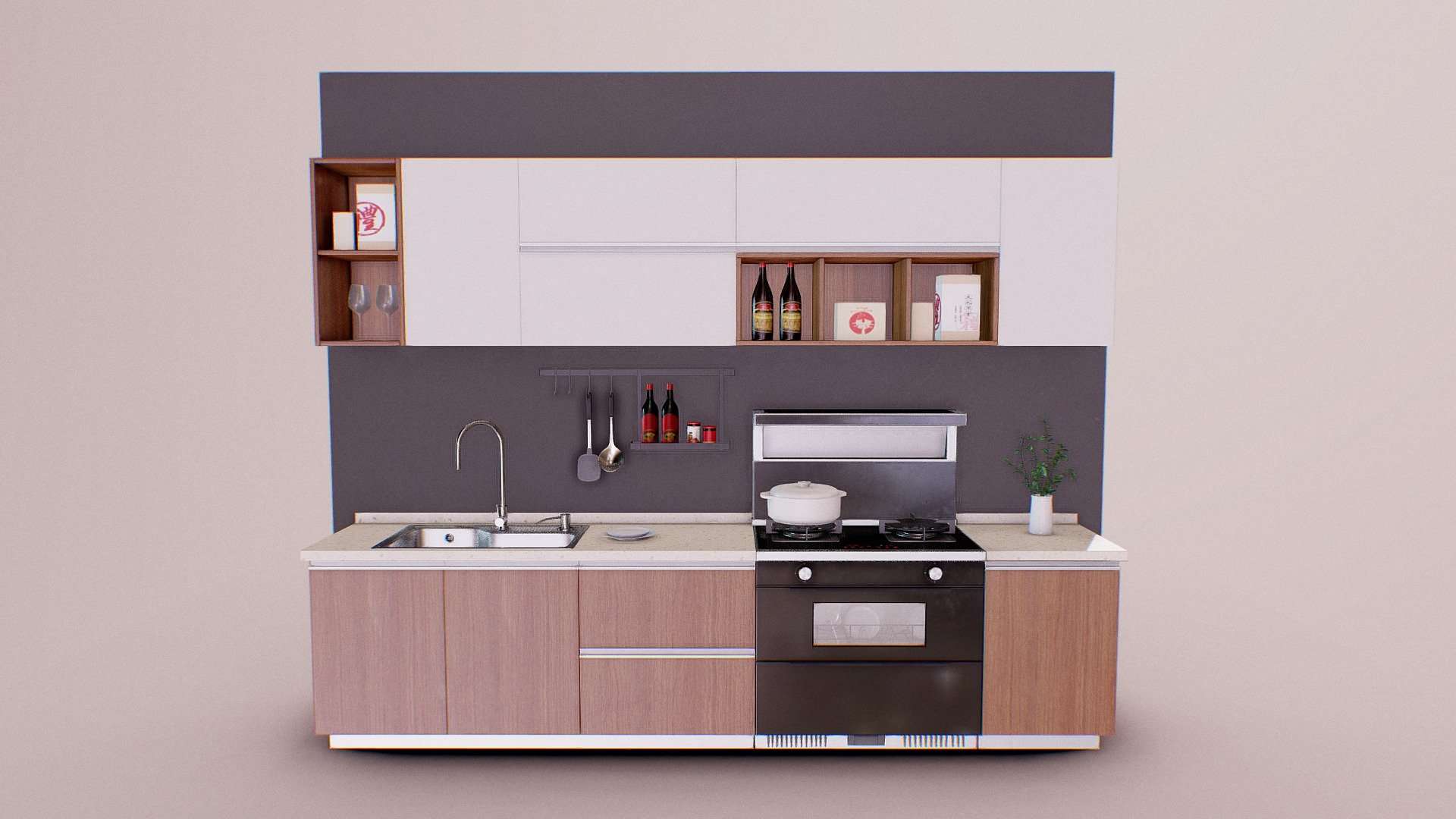 Kitchen model room - OPEN3DSEA