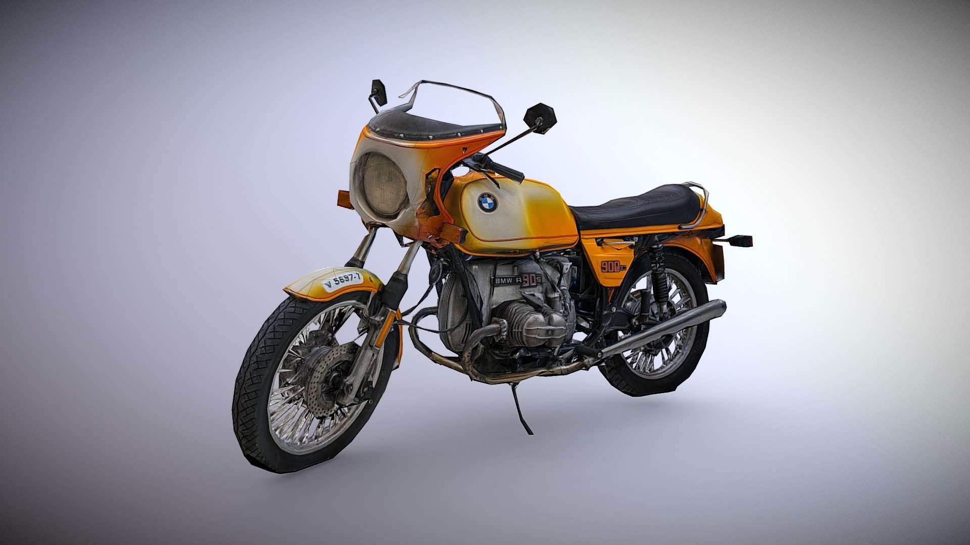 Low poly motorcycle scan - OPEN3DSEA