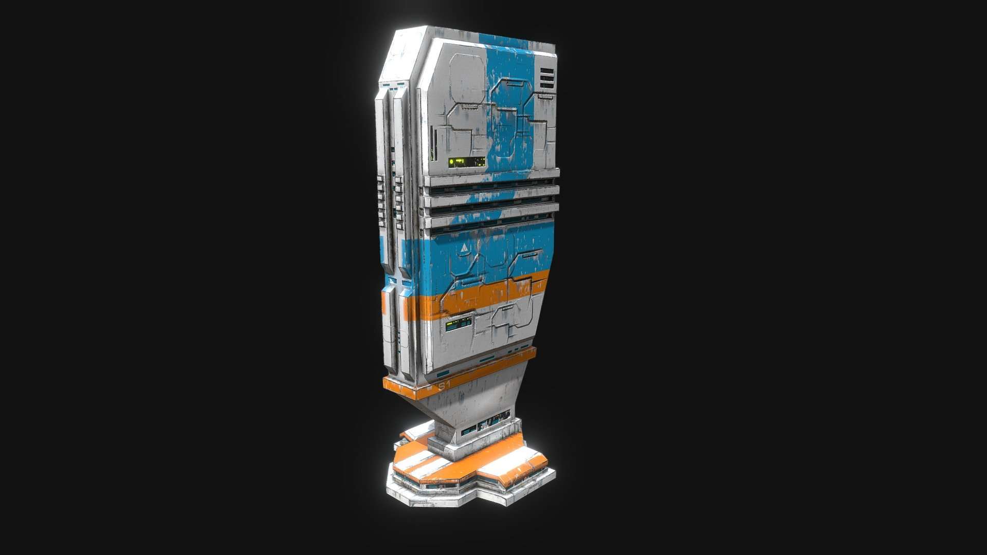 Low poly sci fi env building - OPEN3DSEA