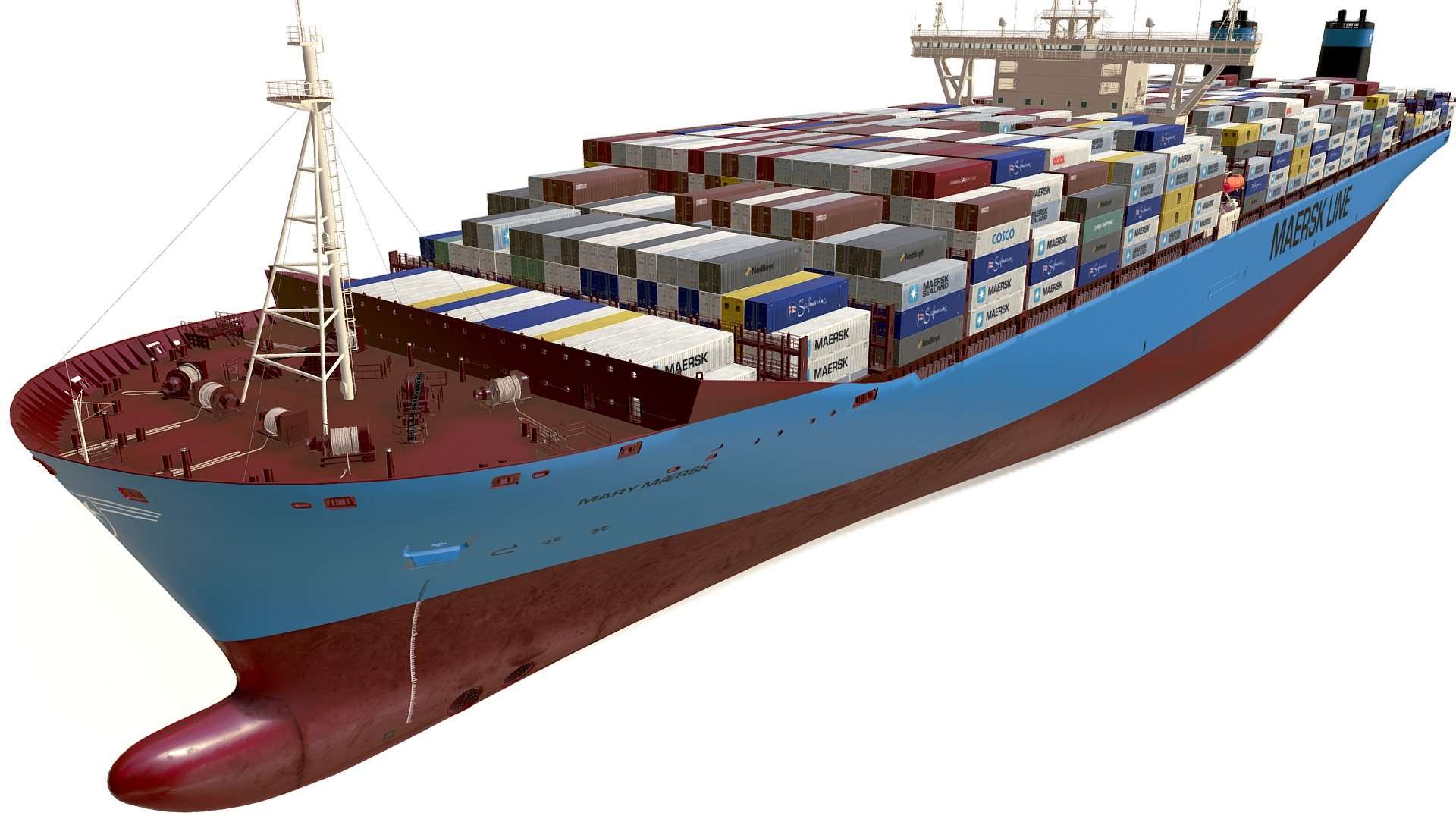 Maersk Triple E 1st gen containers - OPEN3DSEA