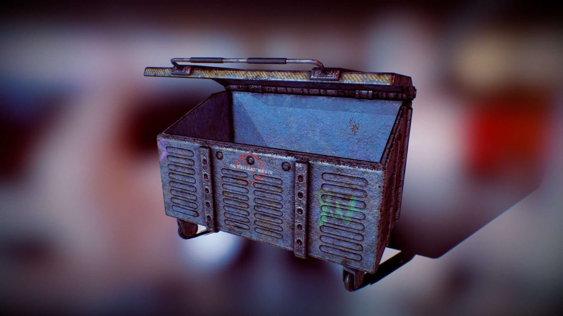 Rusty old dumpster - OPEN3DSEA