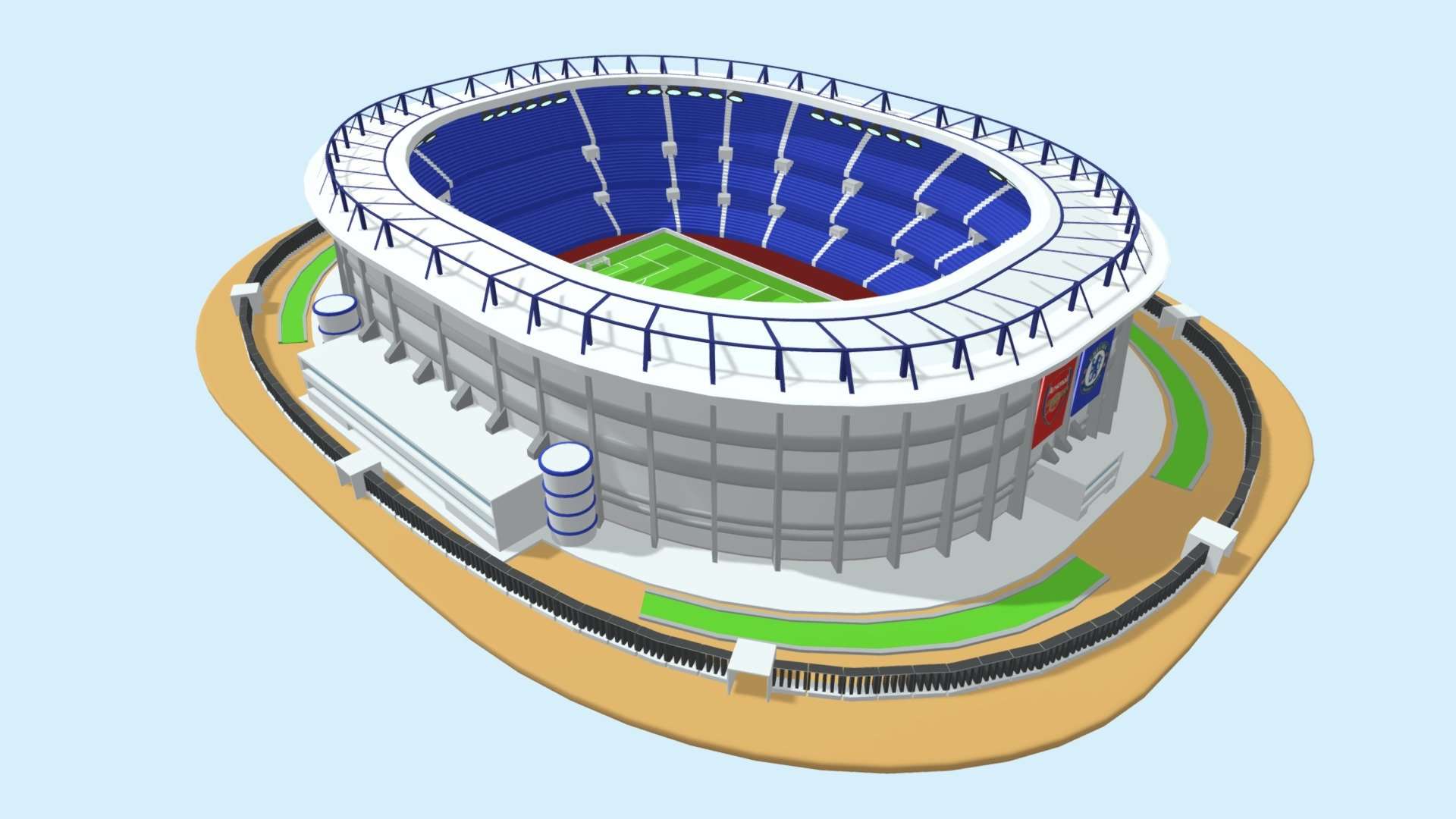Stadium 3D 3D Model Download - Game Ready Asset | Open3DSea
