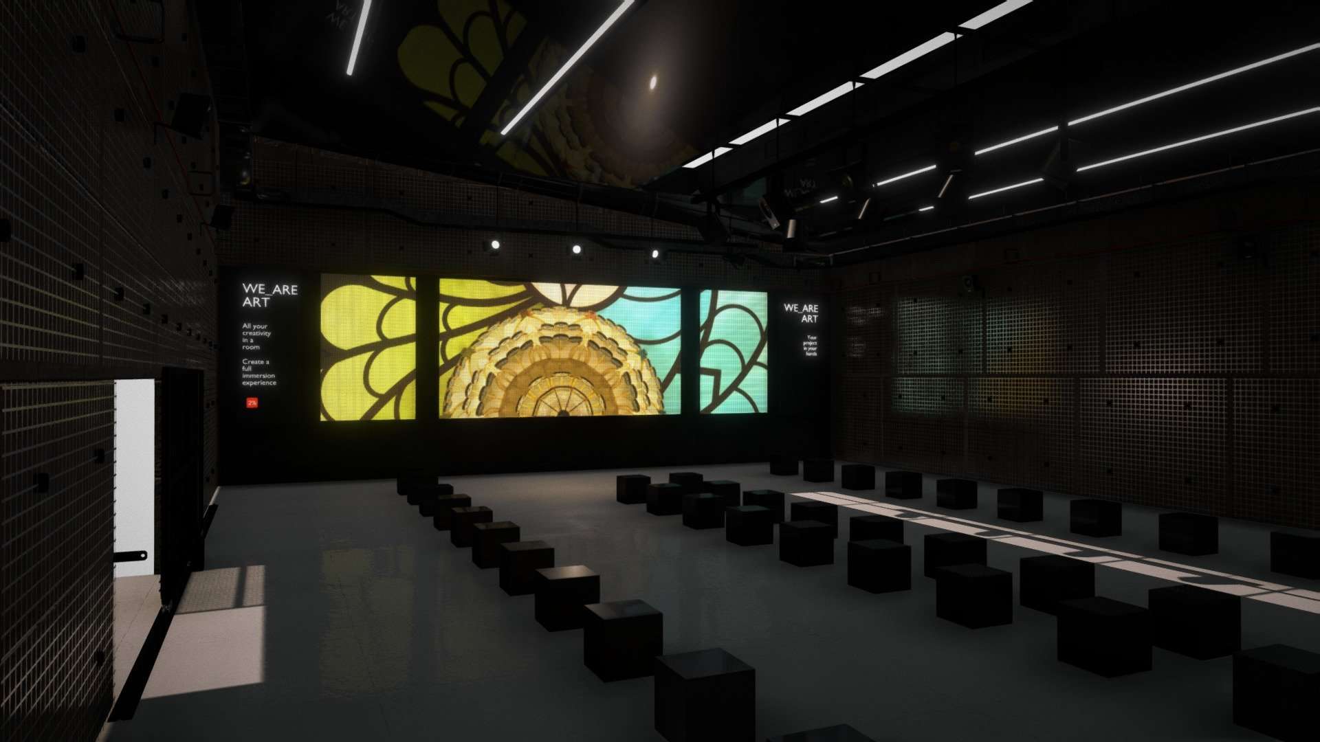 VR Industrial Showroom & Exhibitions 3D Model Download - Game Ready Asset | Open3DSea