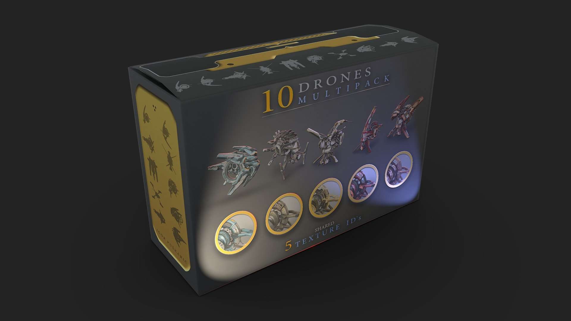 10 Drones Multi Pack Box design - OPEN3DSEA