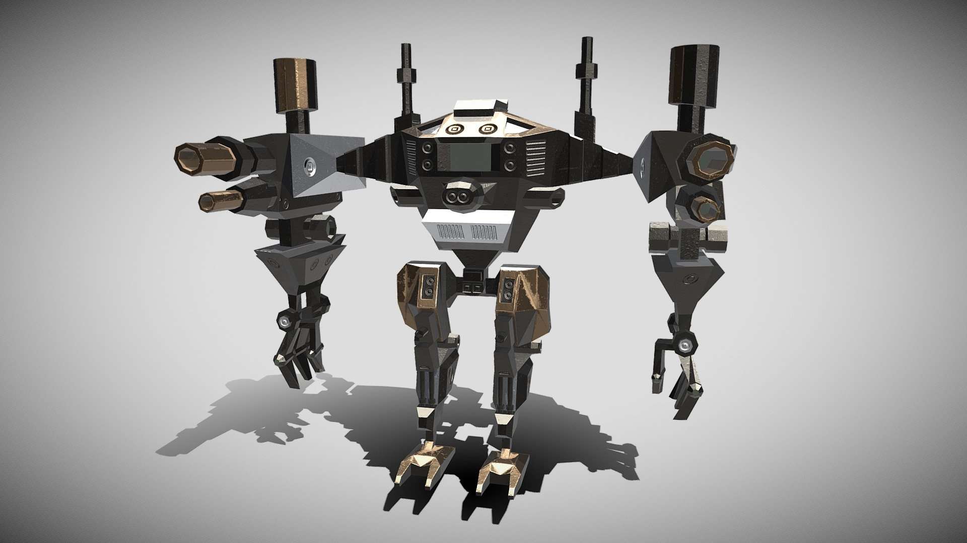Robot Mech 3d game model - OPEN3DSEA
