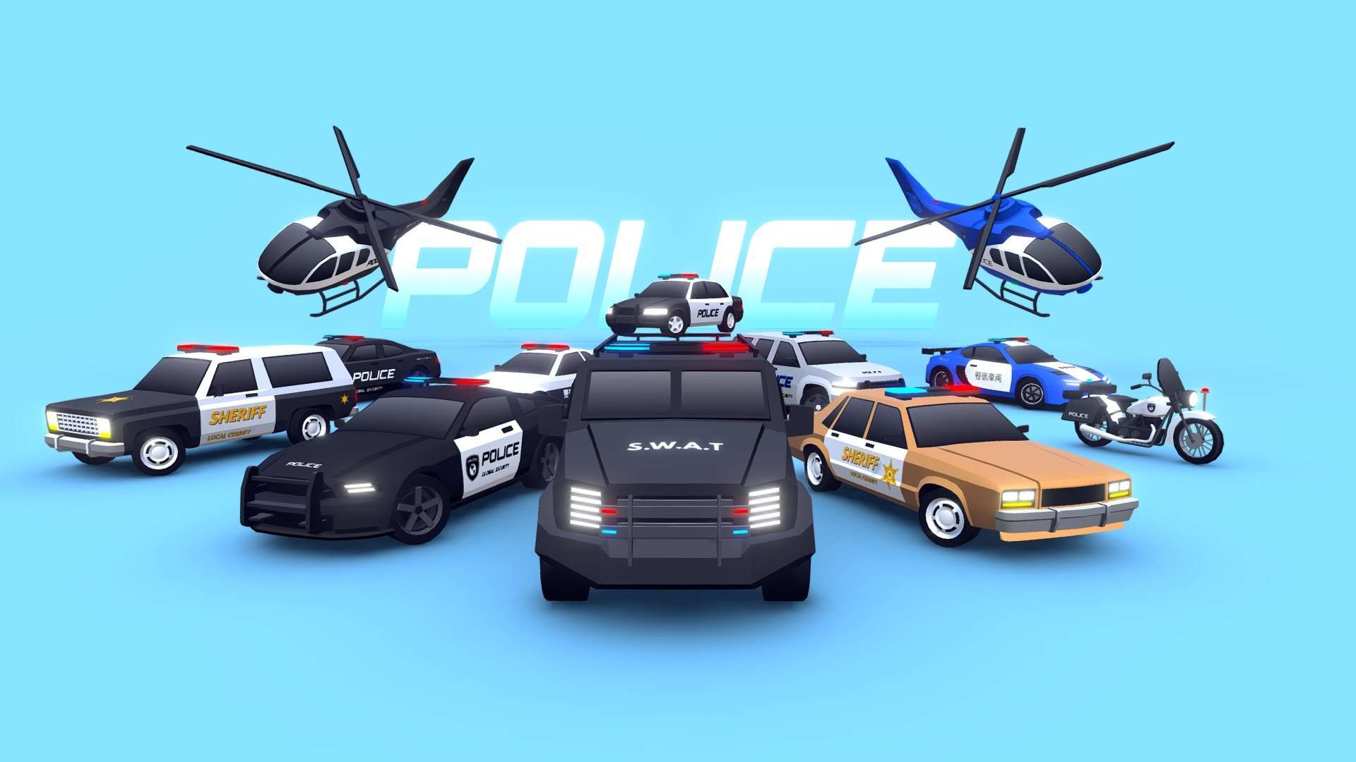 ARCADE: Police Vehicles Pack - OPEN3DSEA