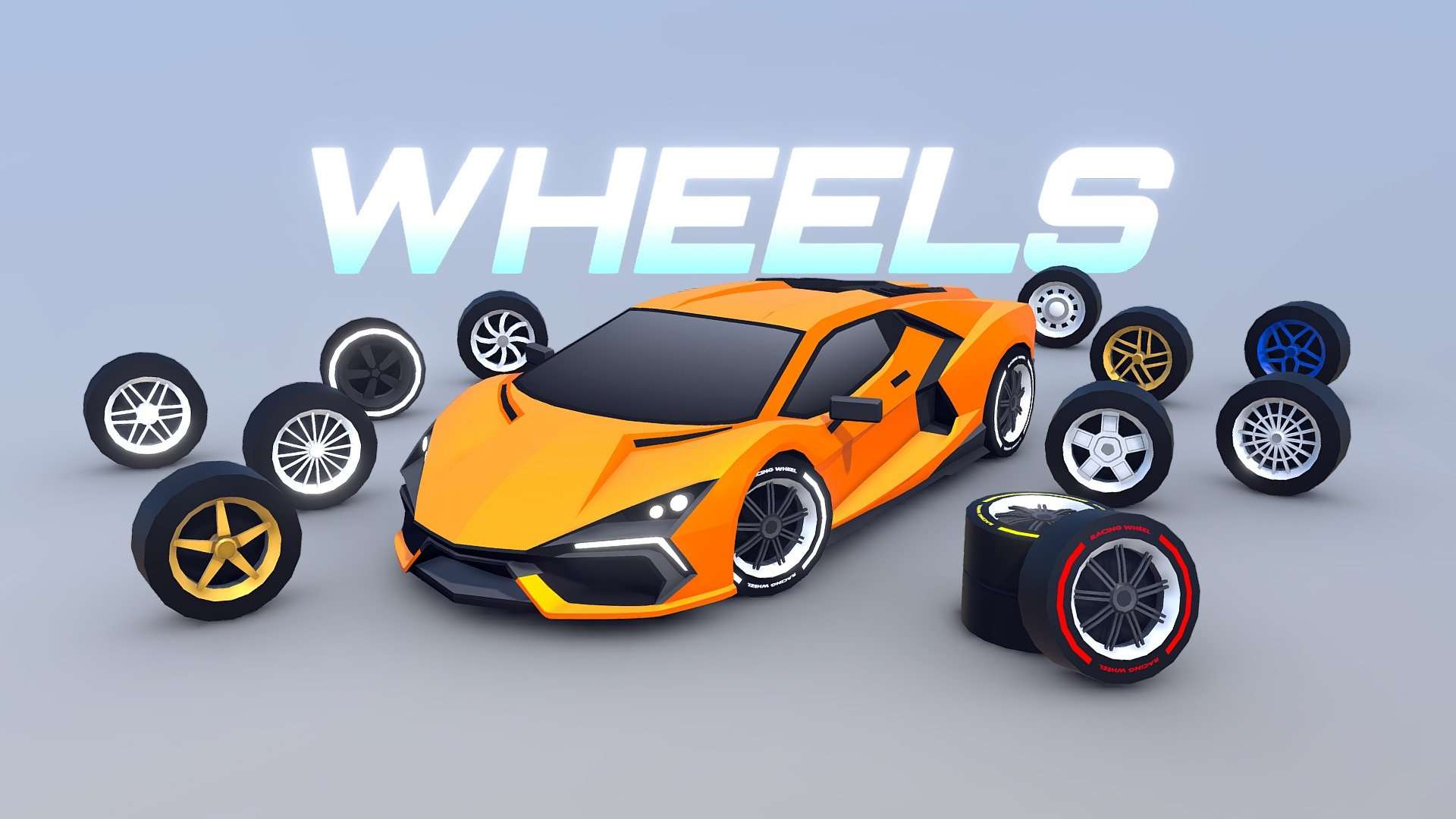 ARCADE: Wheels Pack 3D Model Download - Game Ready Asset | Open3DSea