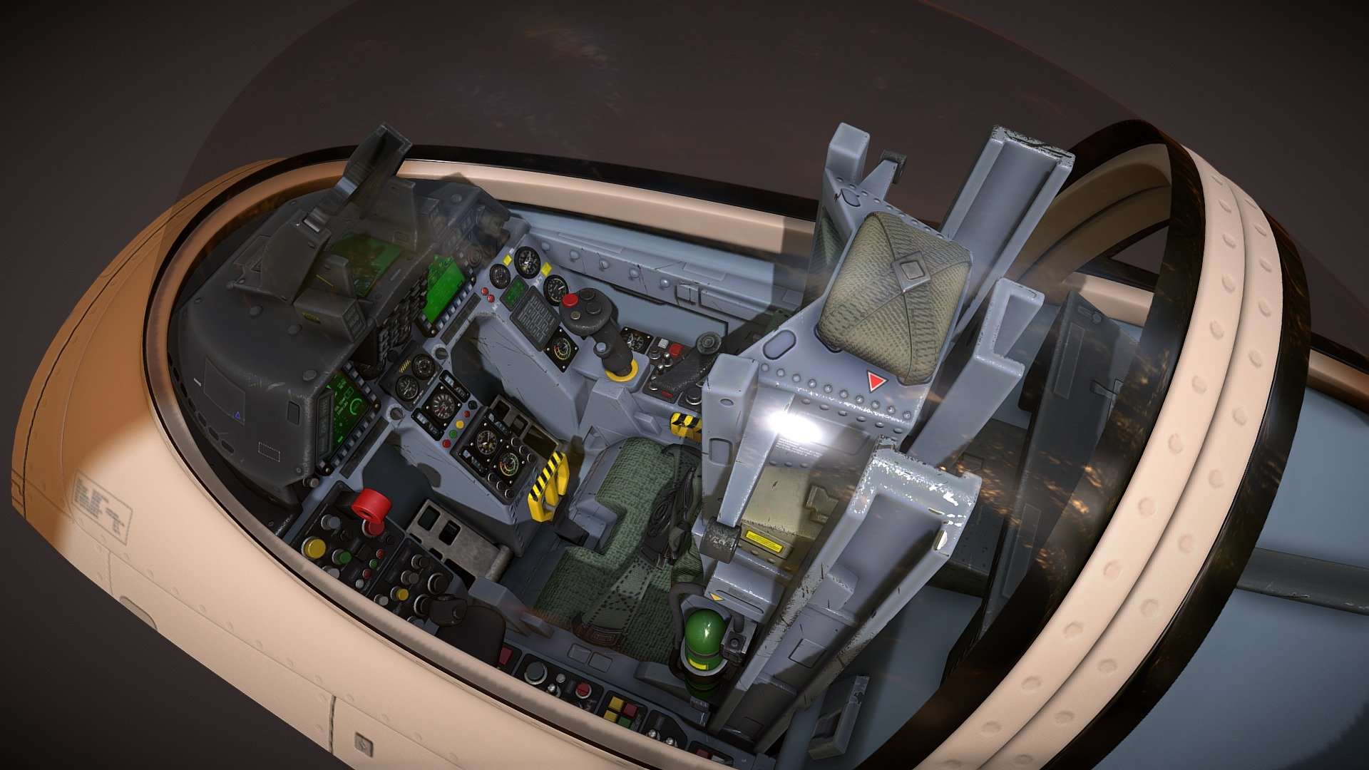 cockpit_F16 toy-style - OPEN3DSEA