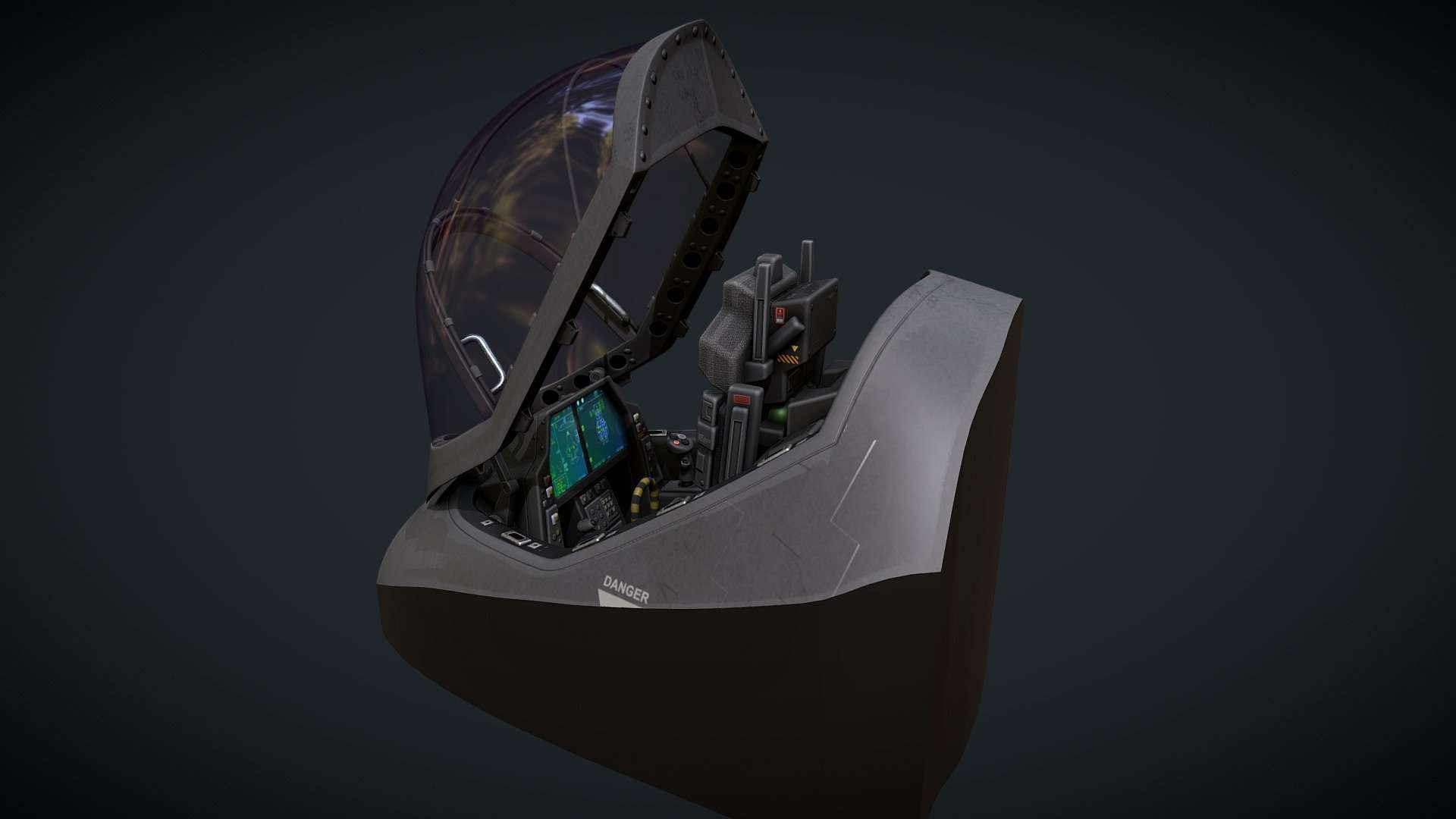 Cockpit F35 toy version 3D Model Download - Game Ready Asset | Open3DSea