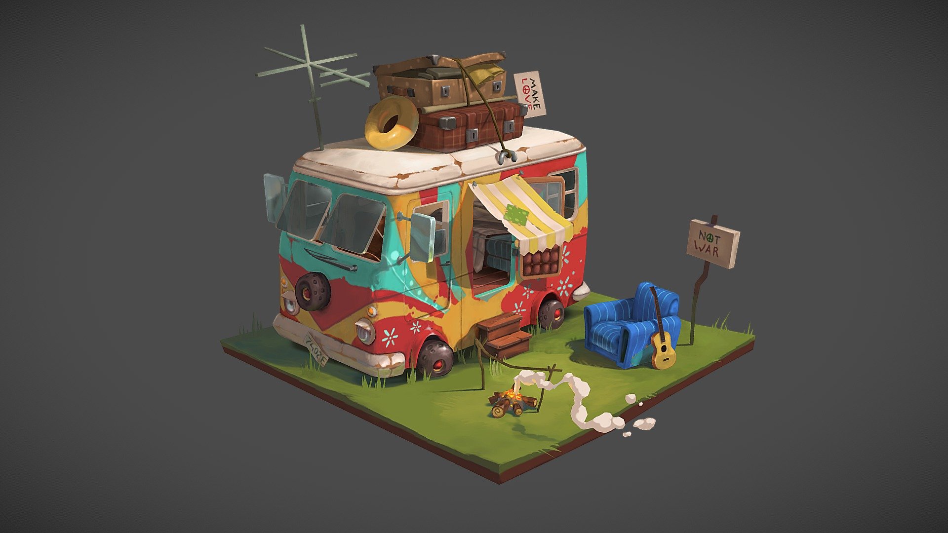The Camp of the Hippies - OPEN3DSEA