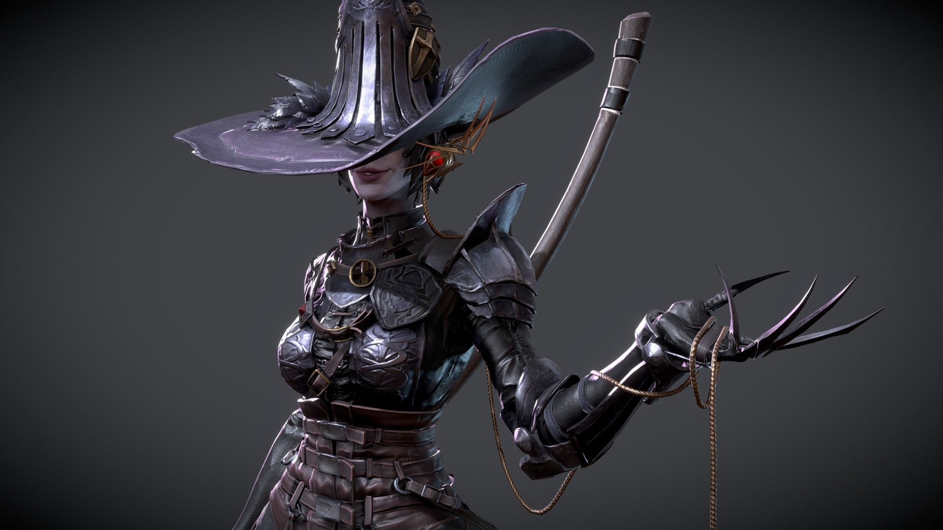 The Huntress - Game Ready Character - OPEN3DSEA