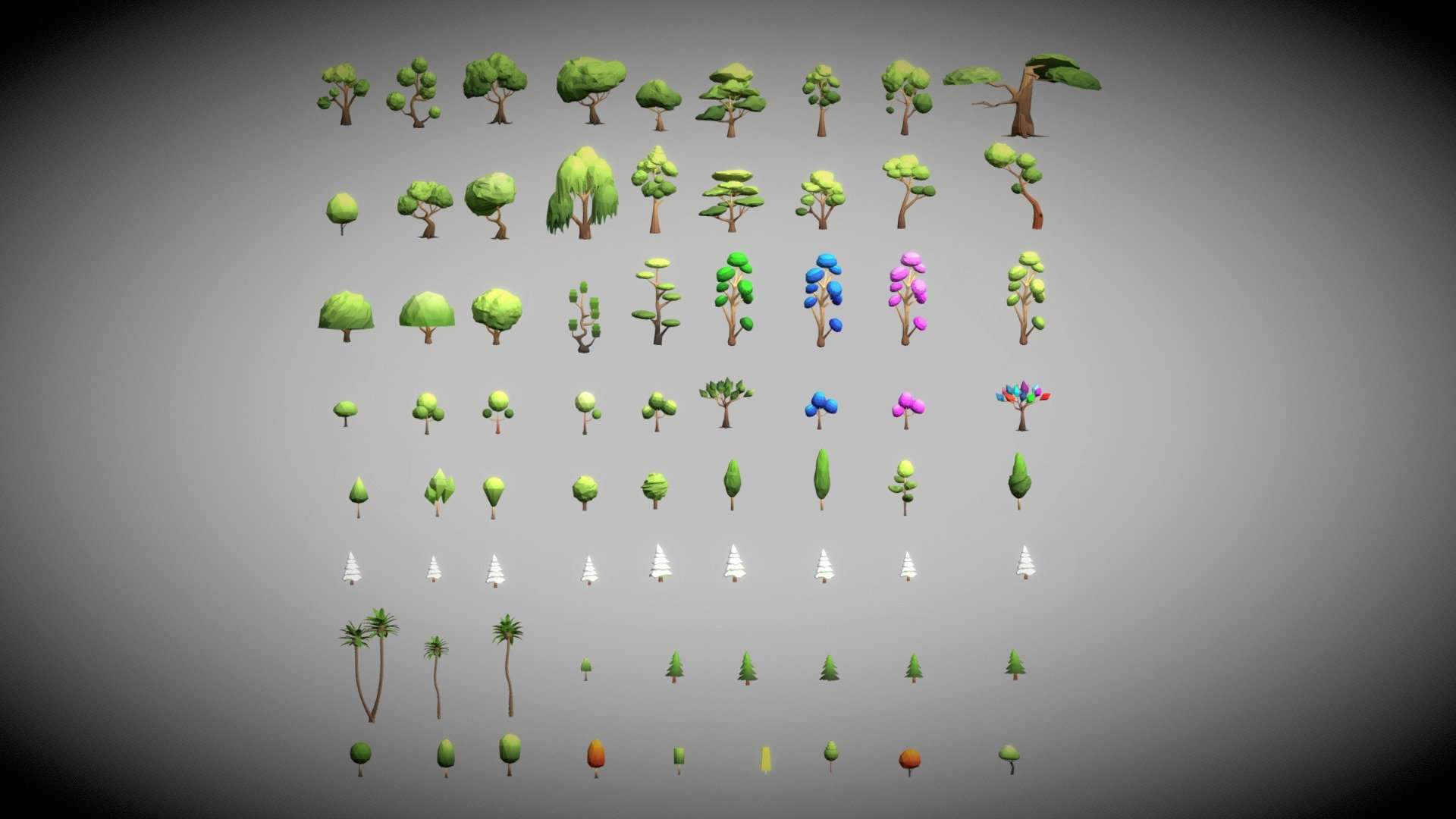 Tree Low Poly Pack - OPEN3DSEA