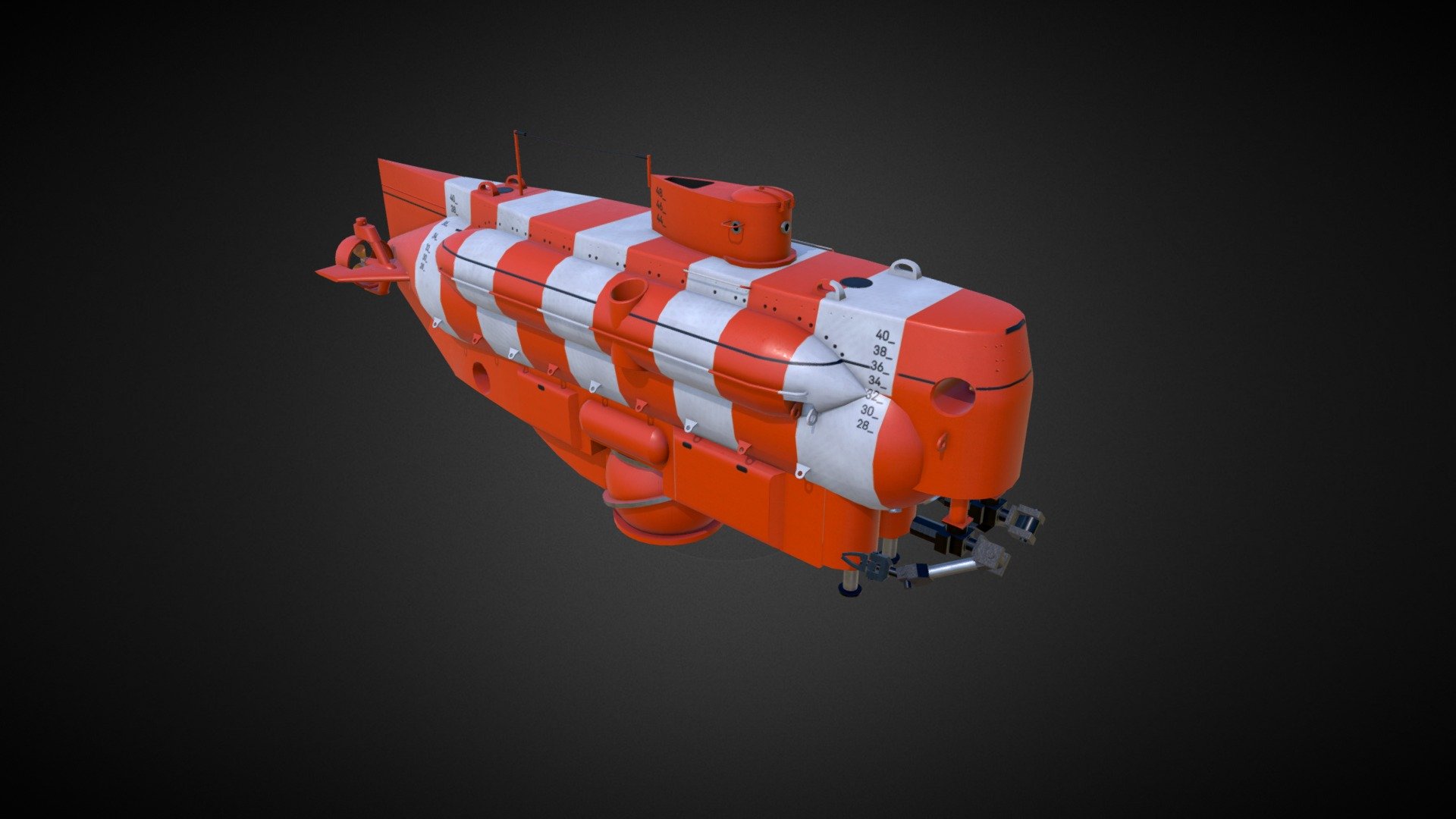 As 40 Deep-submergence rescue vehicle 3D Model Download - Game Ready ...