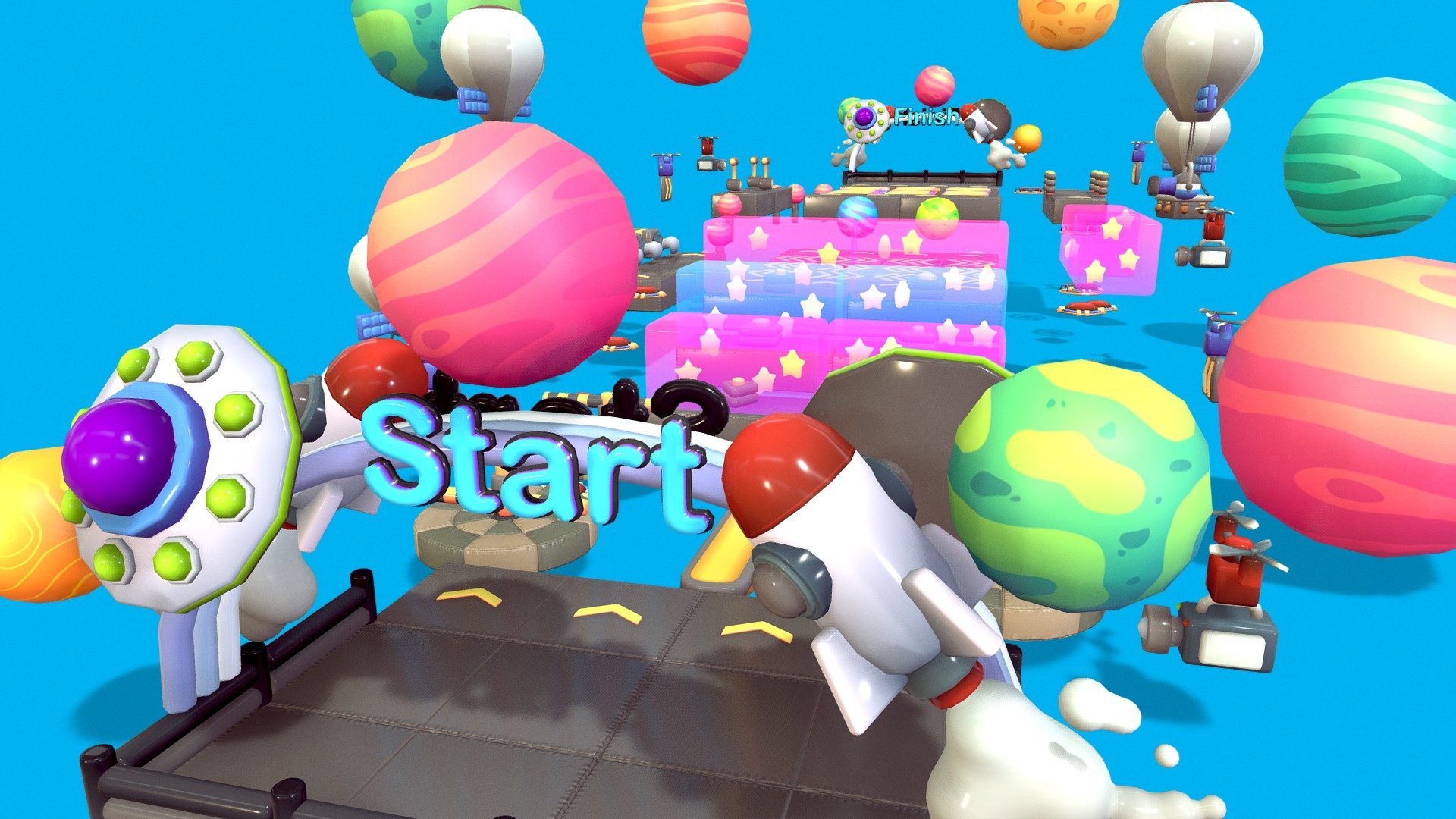 Cute Platformer Asset Pack - Space - OPEN3DSEA