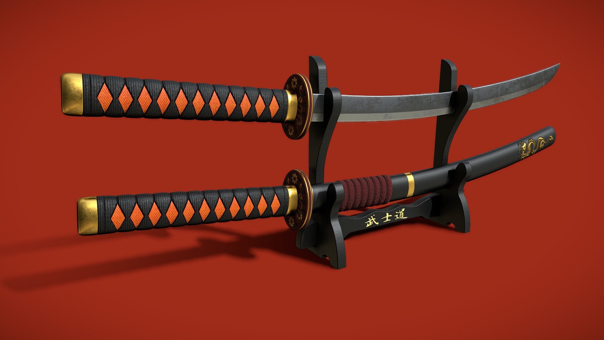 samurai jack katanas - OPEN3DSEA