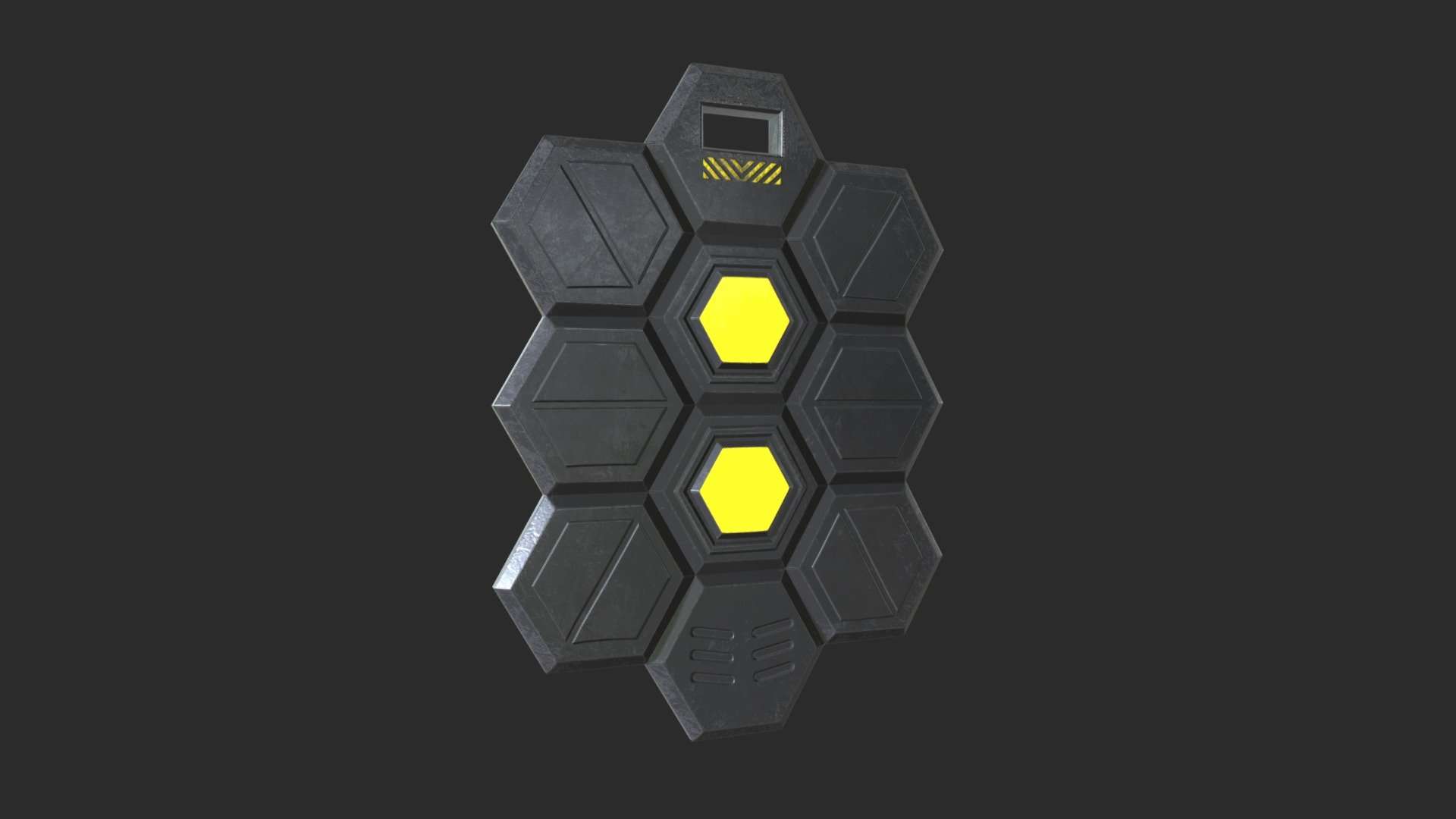 Sci-Fi Shield 4 Low-poly 3D model - OPEN3DSEA
