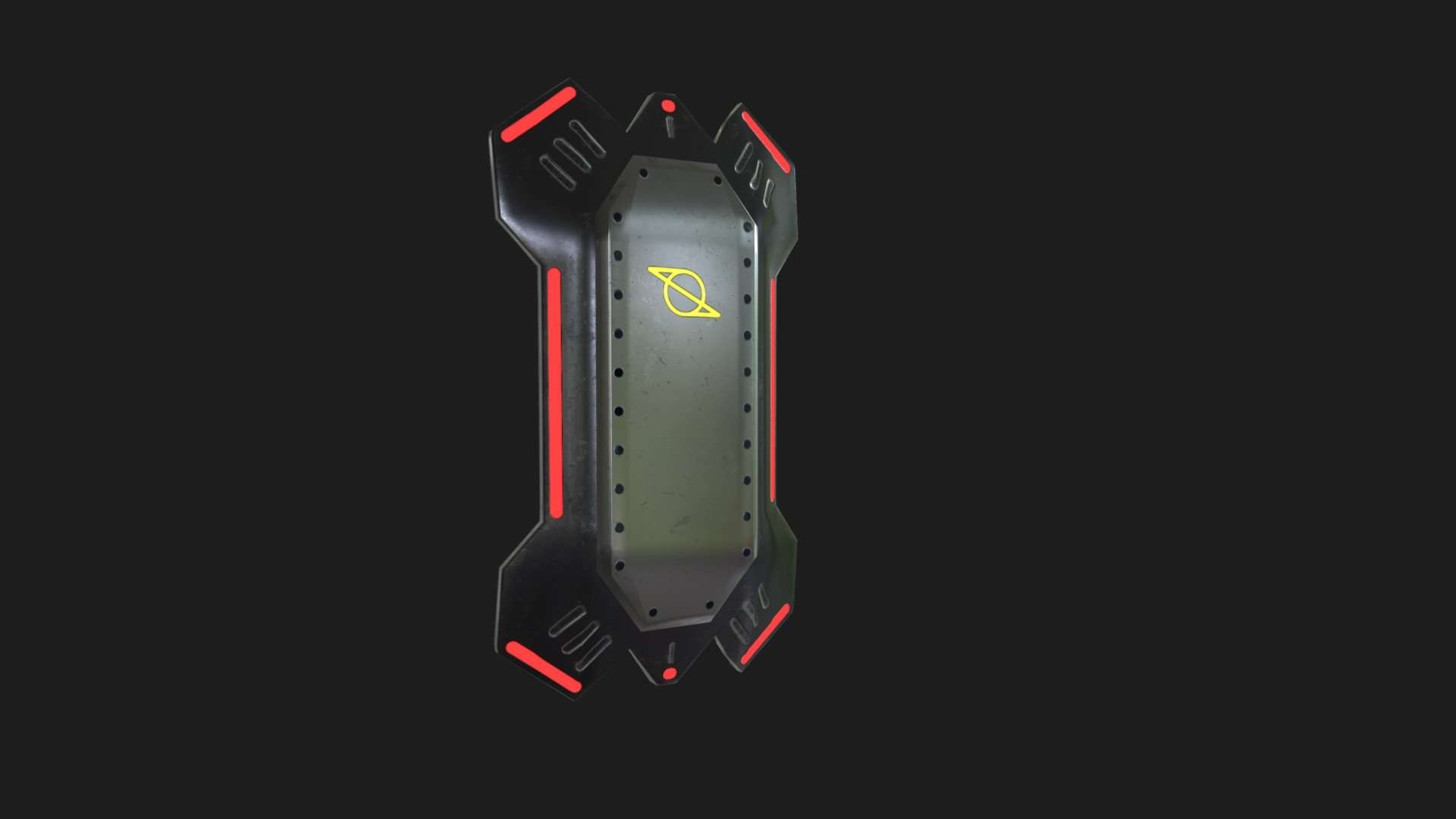 Sci-Fi Shield Low-poly 3D model - OPEN3DSEA