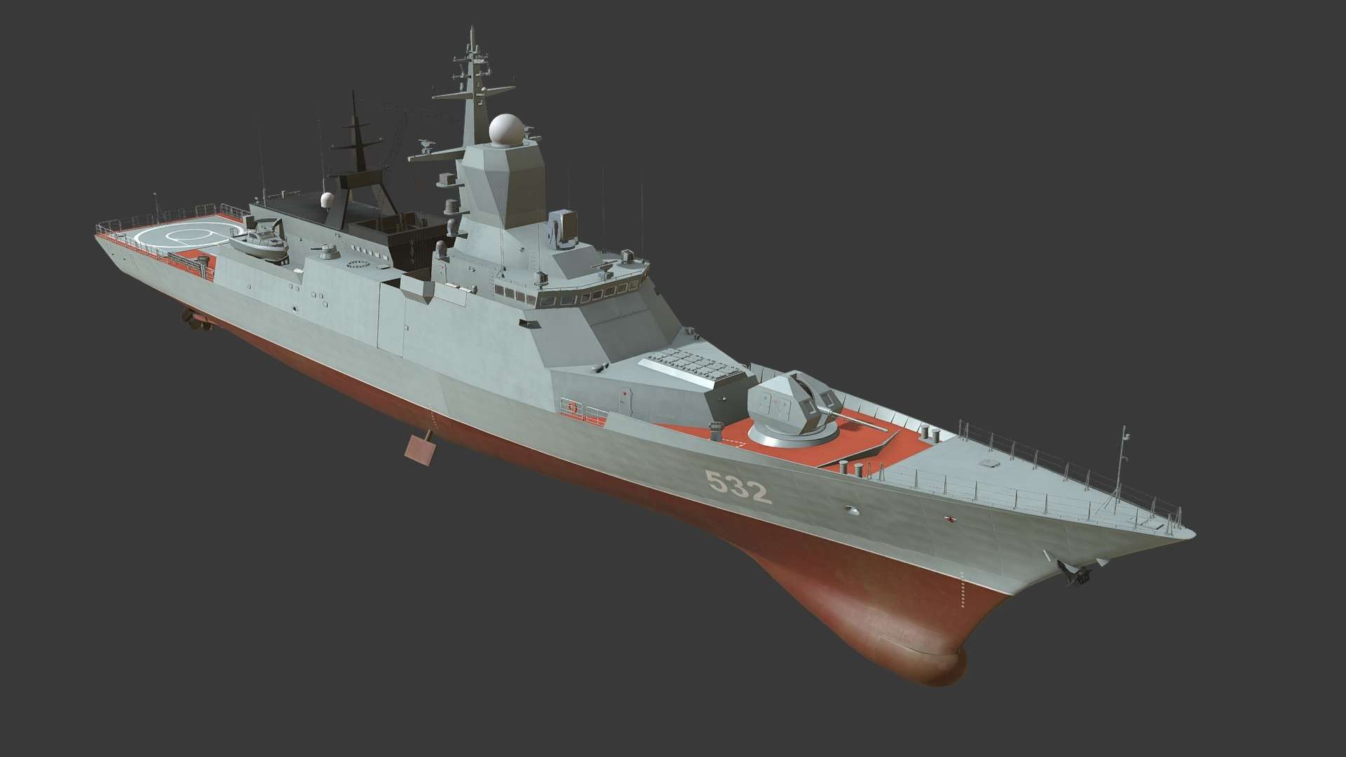 Steregushchiy class corvette, pr 20380 3D Model Download - Game Ready ...