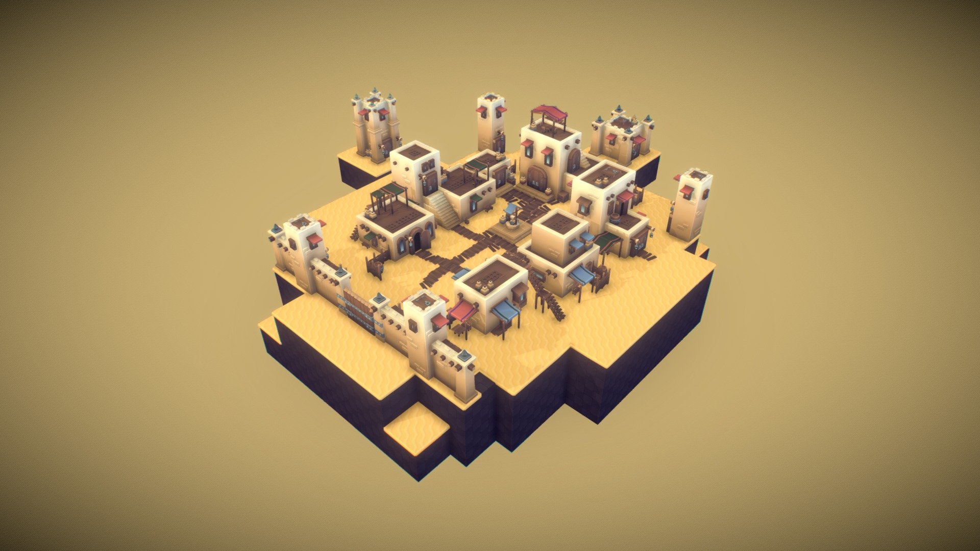 Desert Building Kit - Proto Series 3D Model Download - Game Ready Asset ...