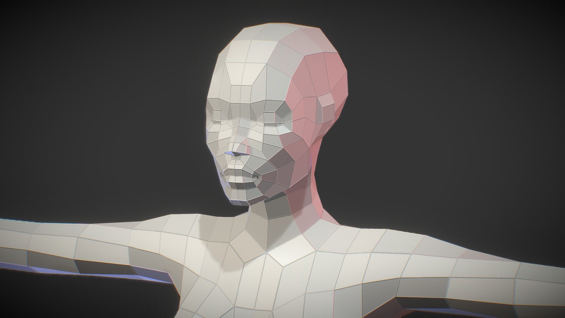 Low Poly Female Base Mesh - OPEN3DSEA
