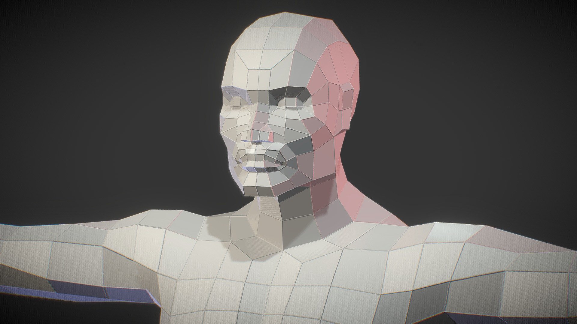 Low Poly Male Base Mesh 3D Model Download - Game Ready Asset | Open3DSea
