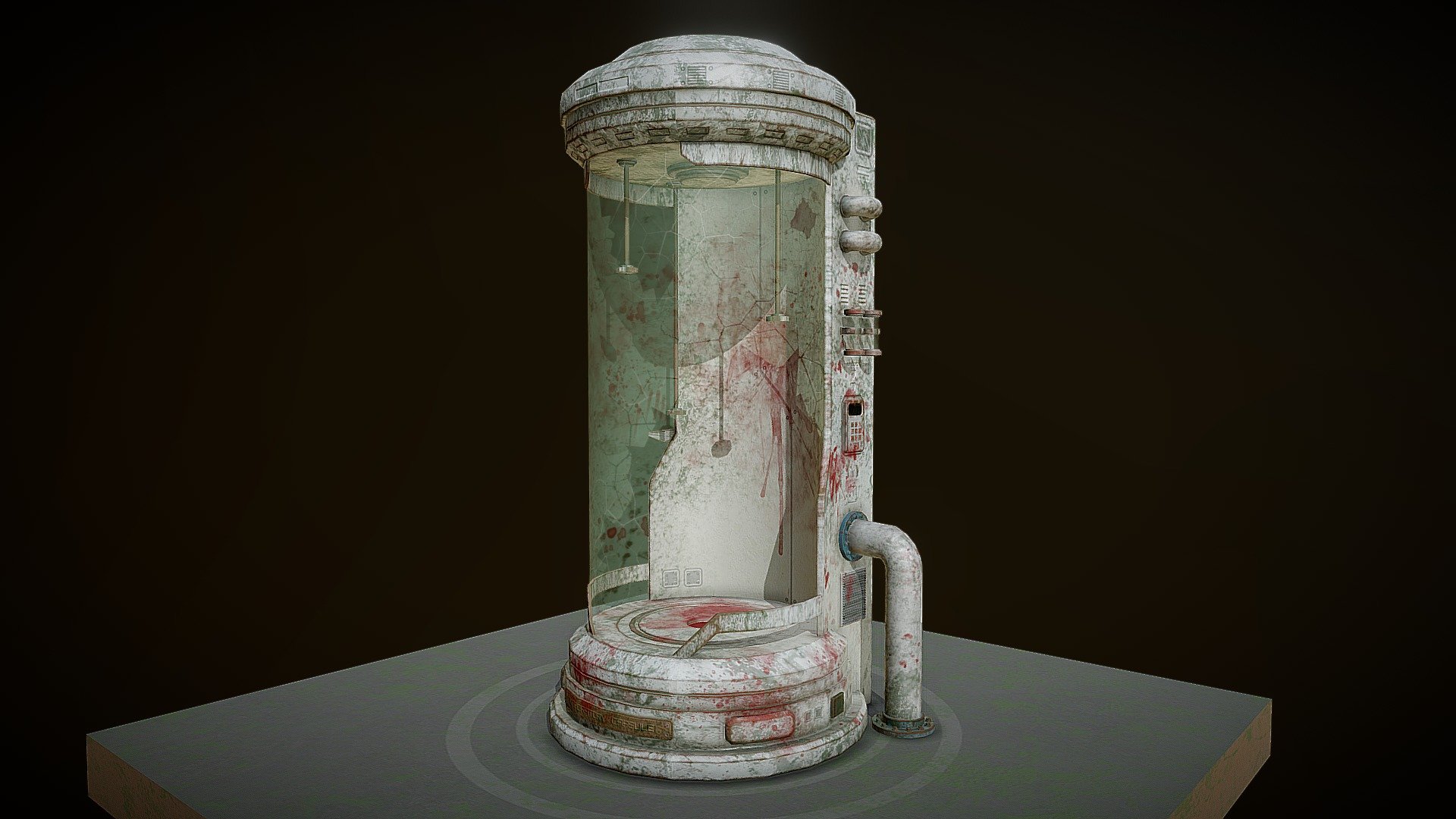 Sci-fi Old Laboratory Capsule 3D Model Download - Game Ready Asset ...
