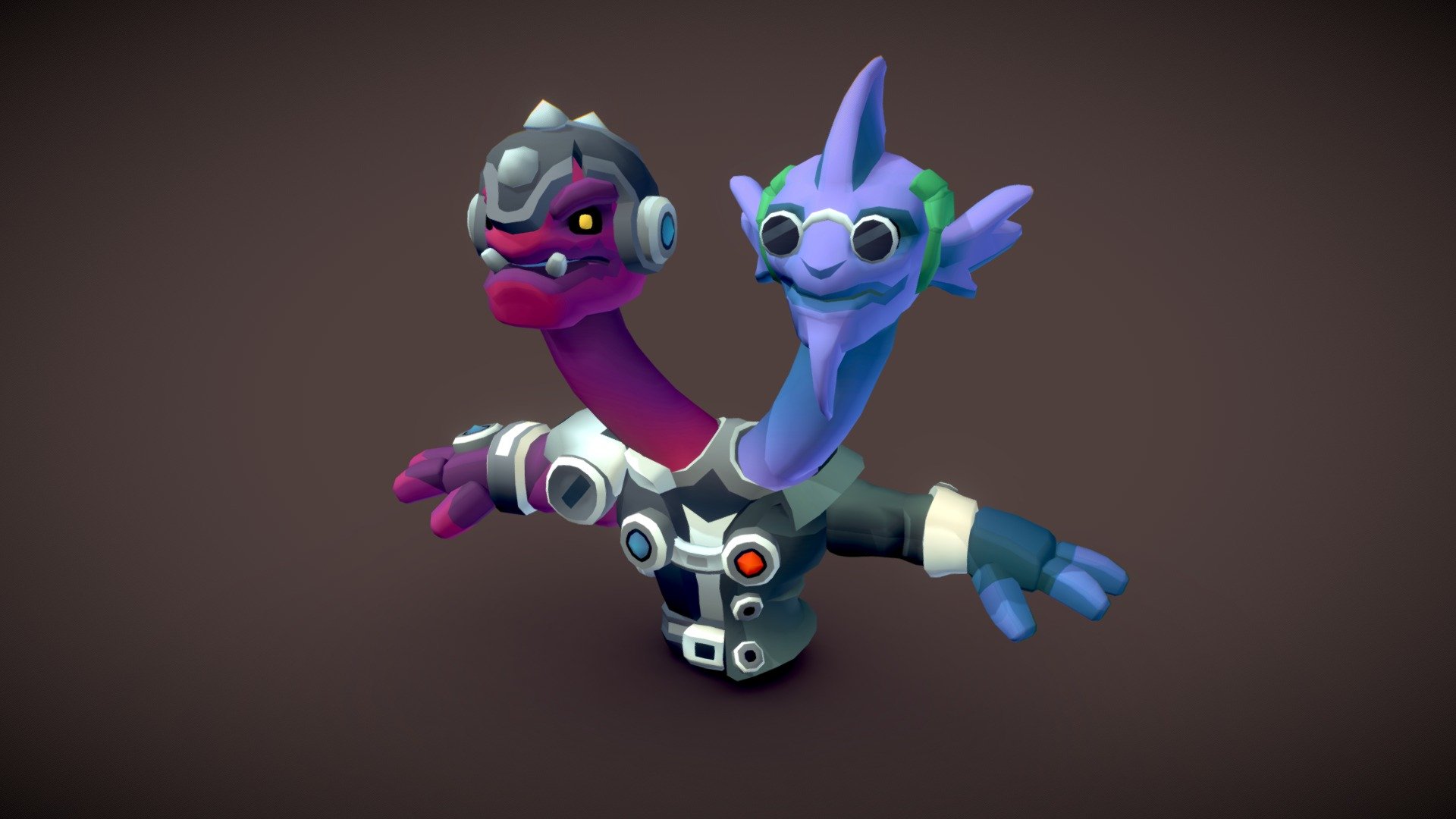 Two Headed Alien - Preview - OPEN3DSEA